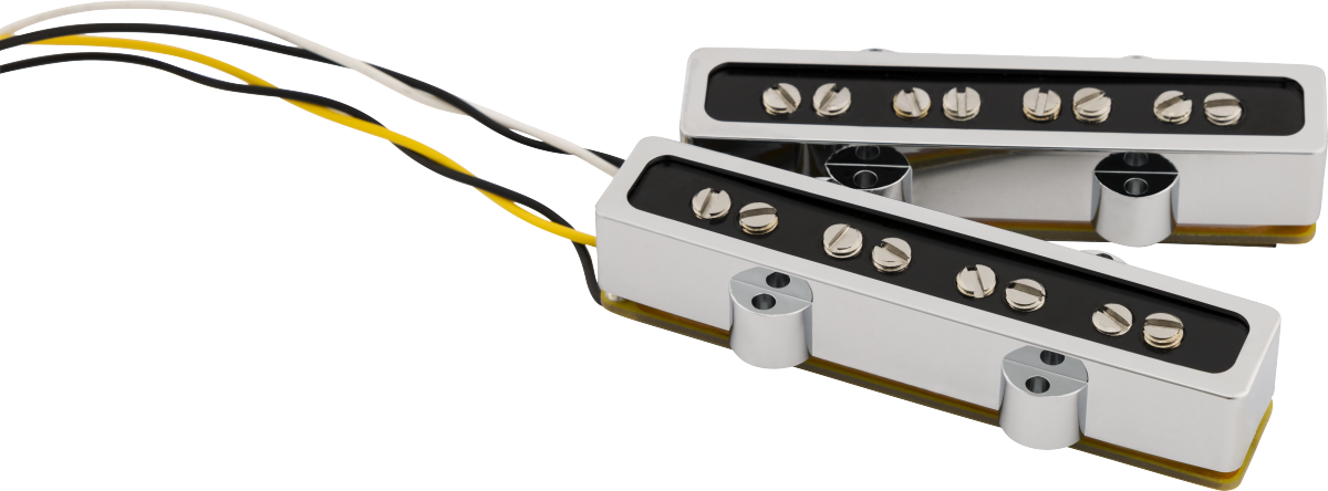 Fender Cobalt Chrome Jazz Bass Pickup Set | Sweetwater