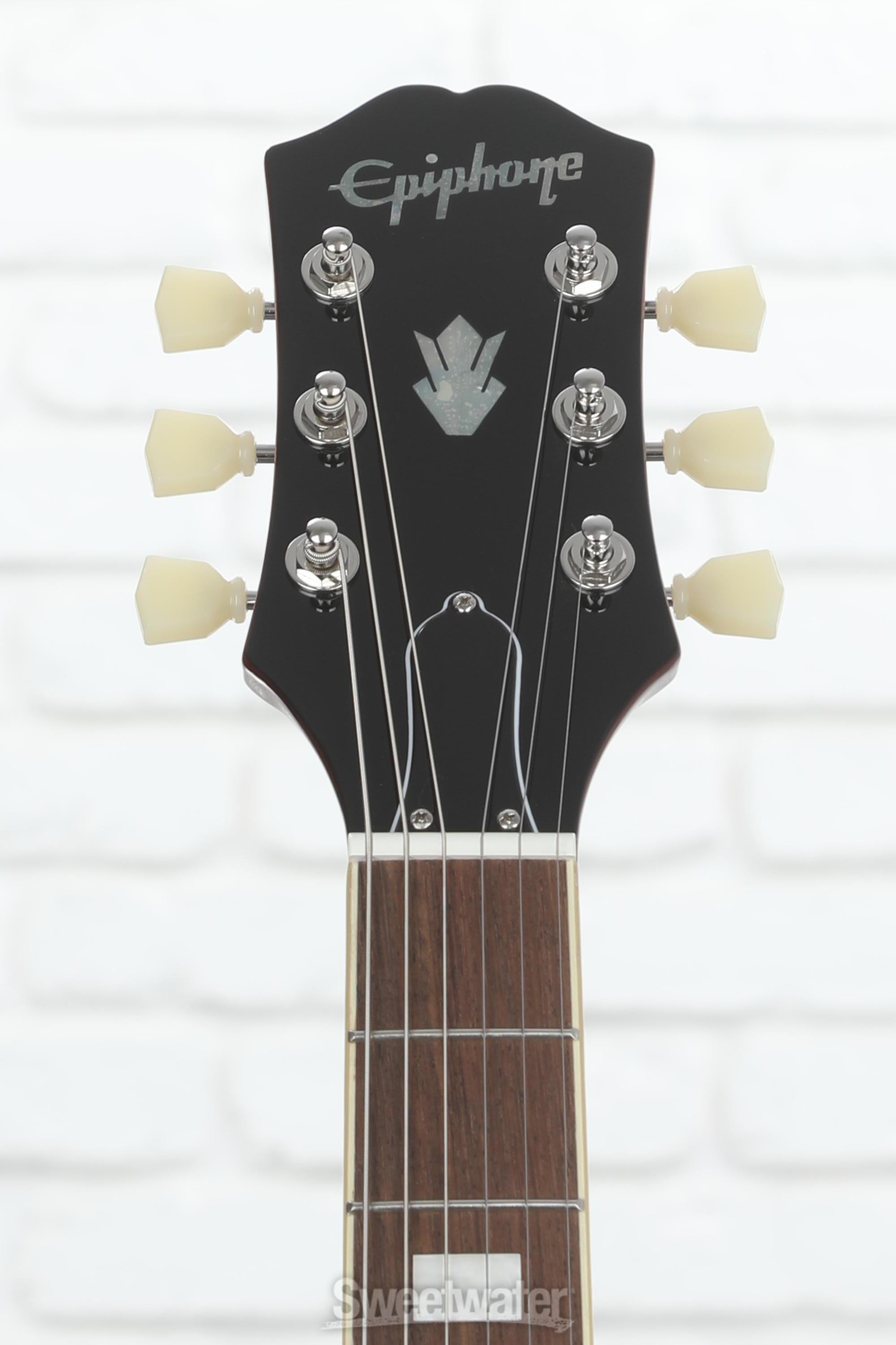 Epiphone ES-335 Figured Semi-hollowbody Electric Guitar - Raspberry Tea ...