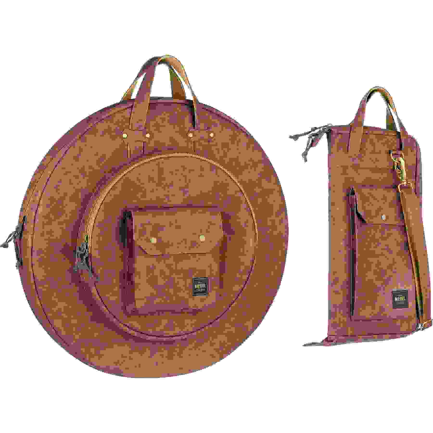 Meinl Cymbals Vintage Hyde Cymbal Bag and Stick Bag - 22 inch, Light ...