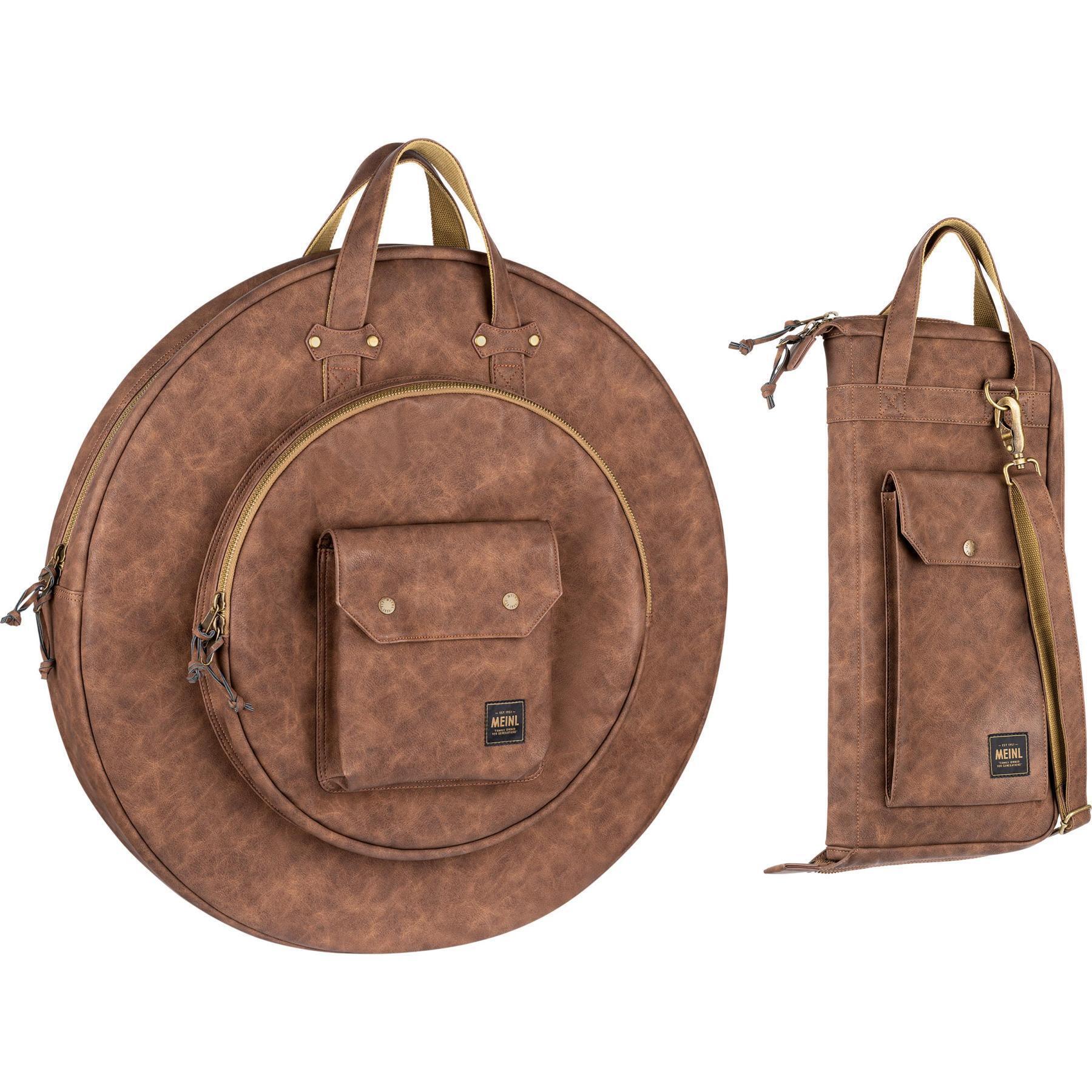 Meinl Cymbals Vintage Hyde Cymbal Bag and Stick Bag - 22 inch, Light ...