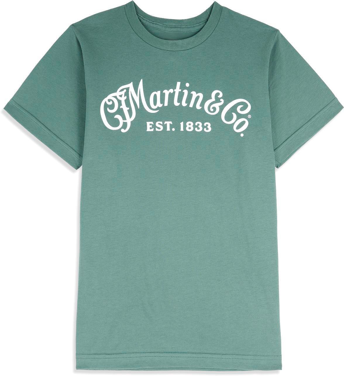 Martin Logo T-shirt - Basil, Youth Small | Sweetwater