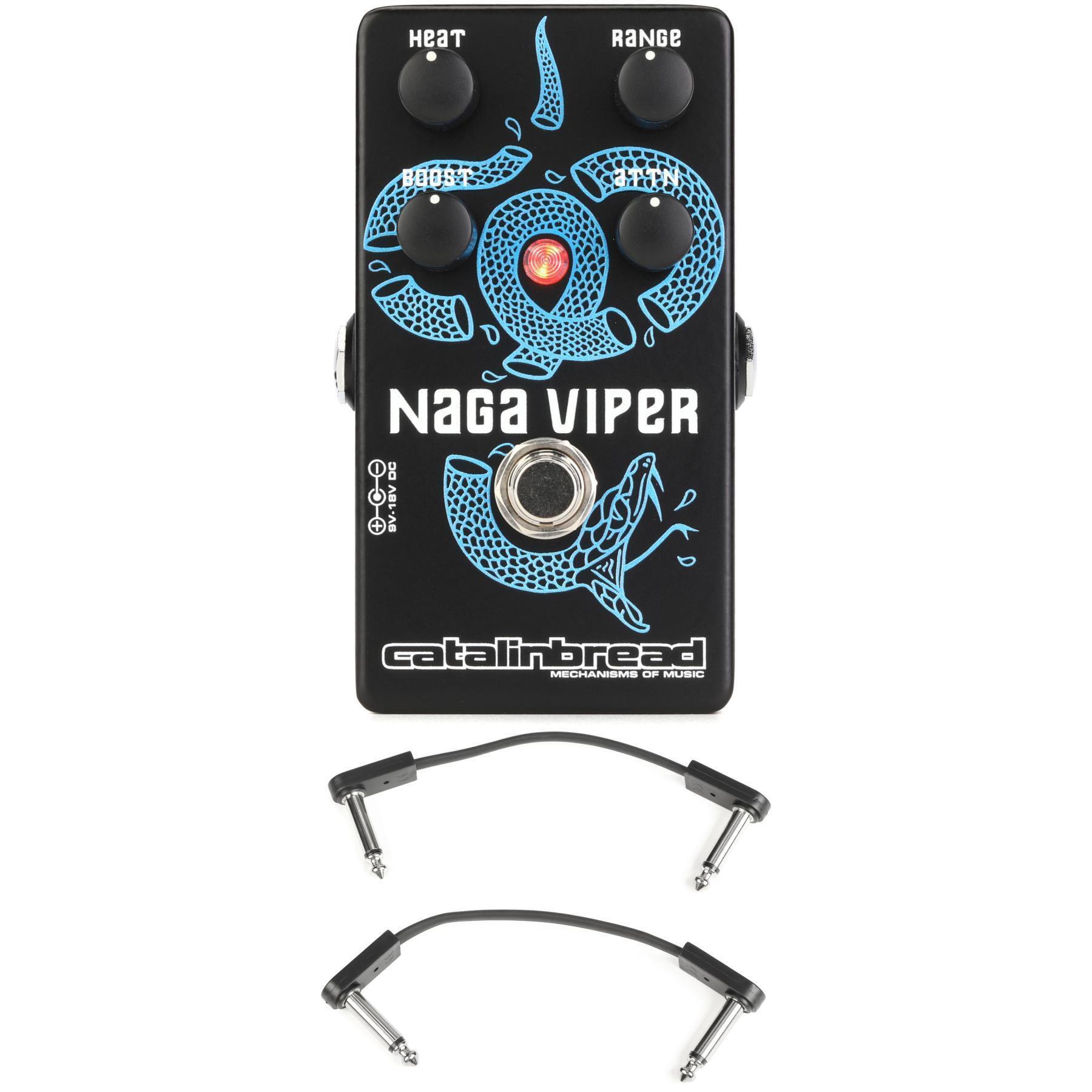 Catalinbread Naga Viper MkII Treble Boost Pedal with EBS Patch Cables ...