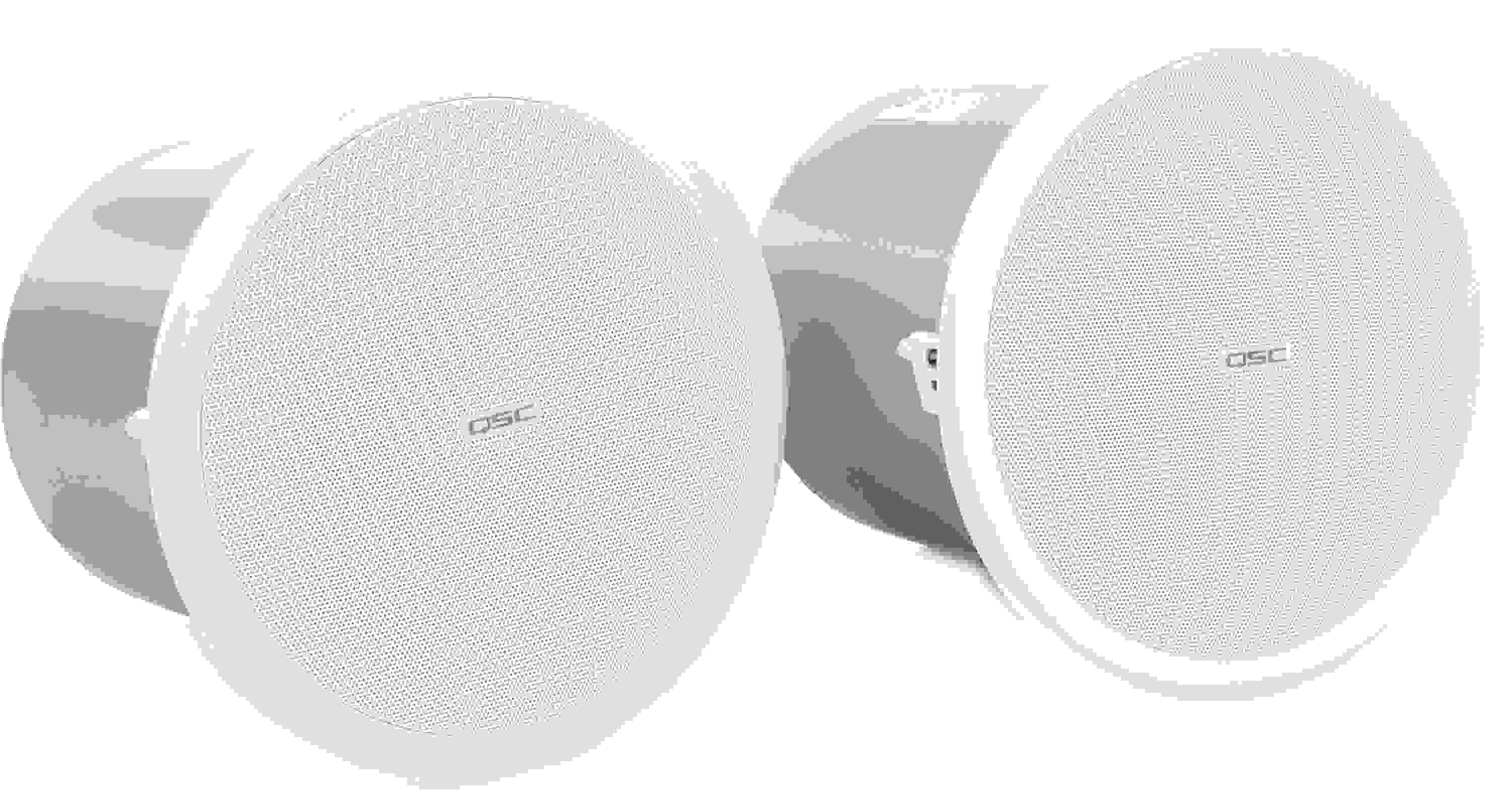 QSC AC-C8T 8-inch Ceiling-mounted Loudspeaker Pair - White | Sweetwater