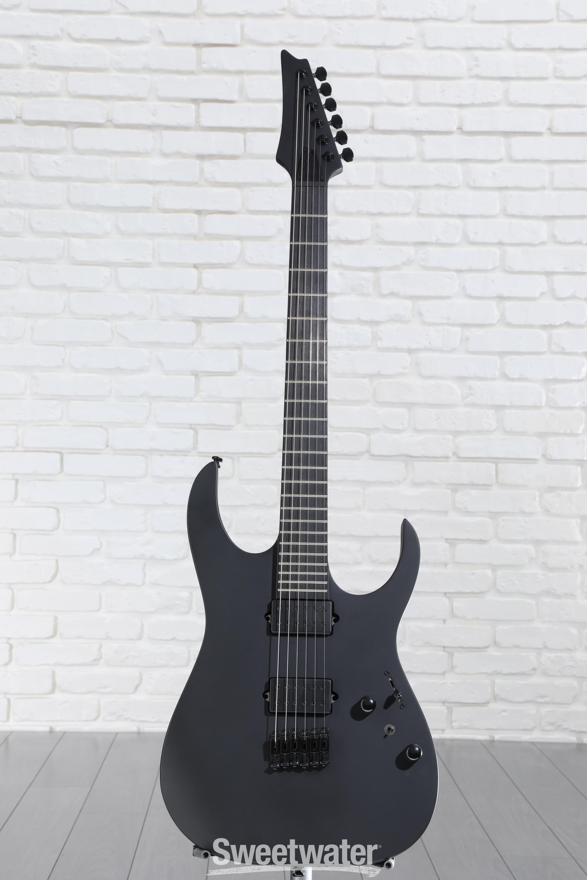 Ibanez RGRTB621 Iron Label Electric Guitar - Black Flat | Sweetwater