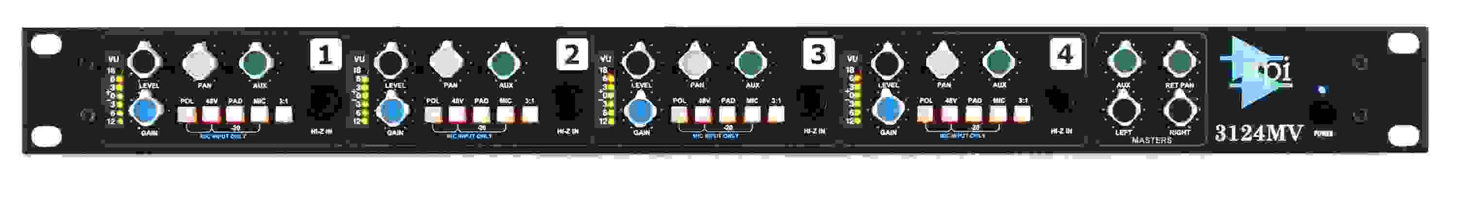 API 3124MV 4-channel Microphone Preamp | Sweetwater
