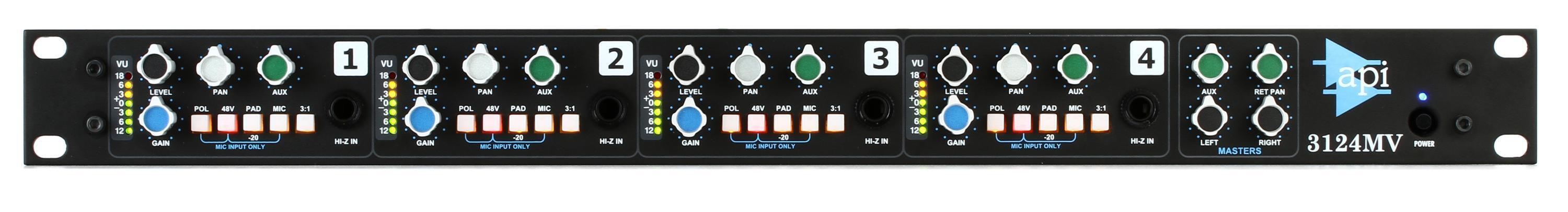 API 3124MV 4-channel Microphone Preamp | Sweetwater