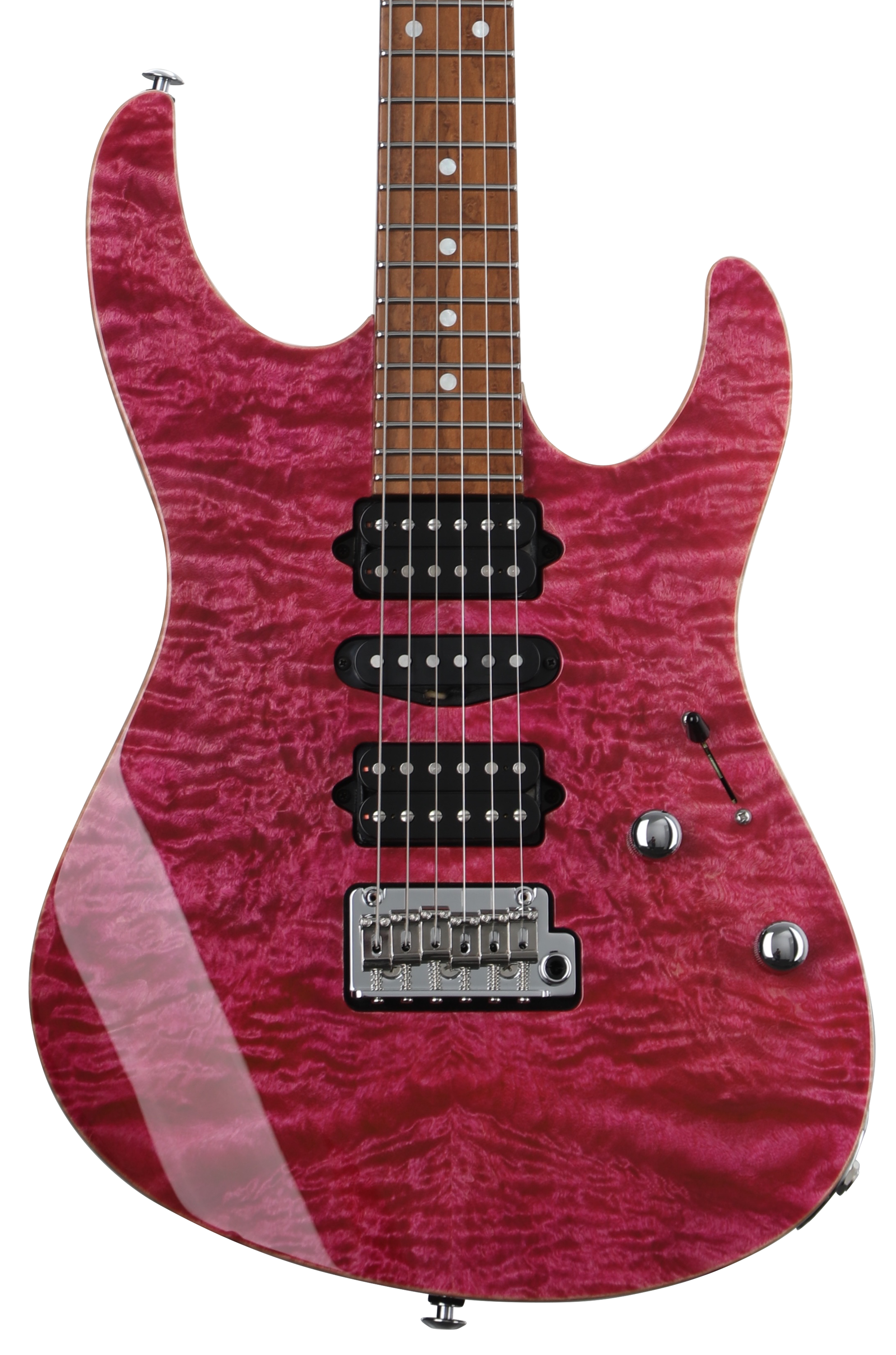 Suhr Modern Custom Electric Guitar - Magenta Pink Stain | Sweetwater