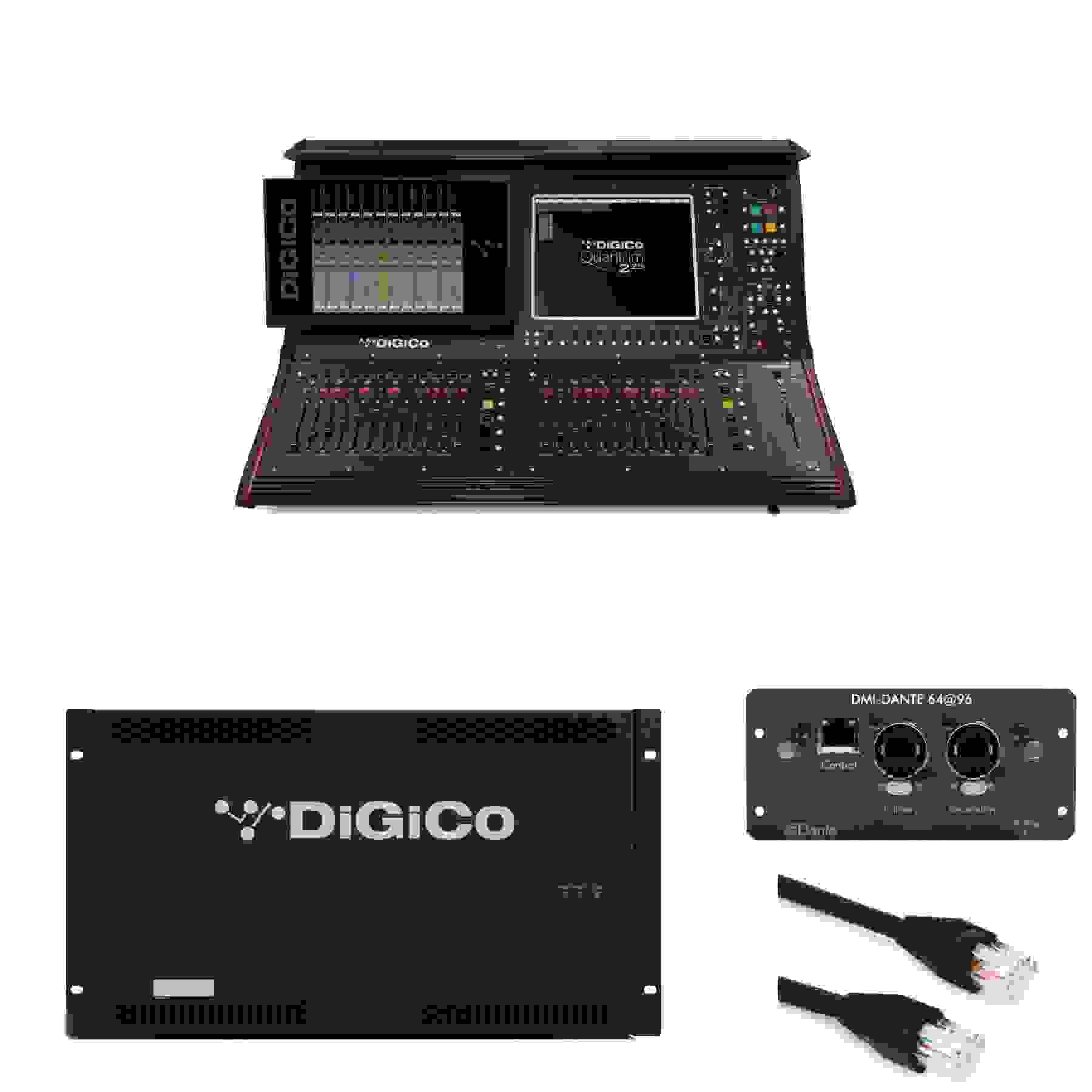 DiGiCo Quantum 225 Dante Bundle - Install Package with Waves Card Installed | Sweetwater
