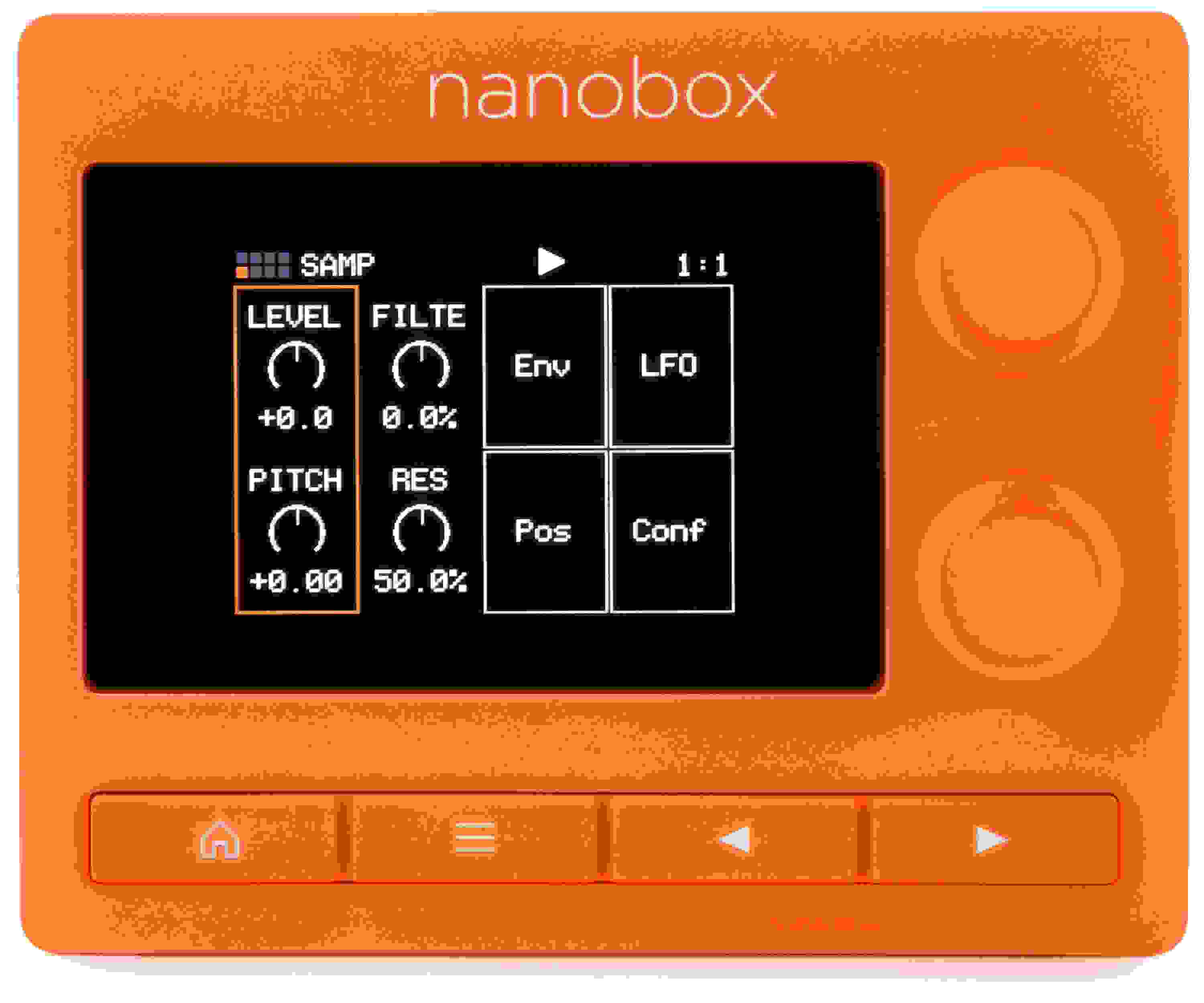1010music Nanobox Tangerine Sampler Module | Sweetwater