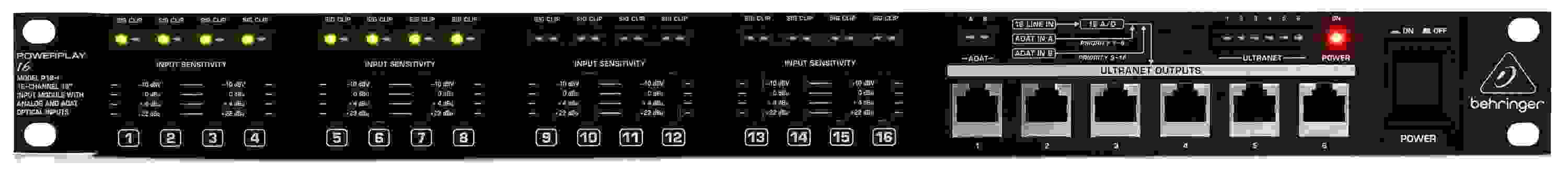 Behringer Powerplay P16-I 16-channel Input Module | Sweetwater