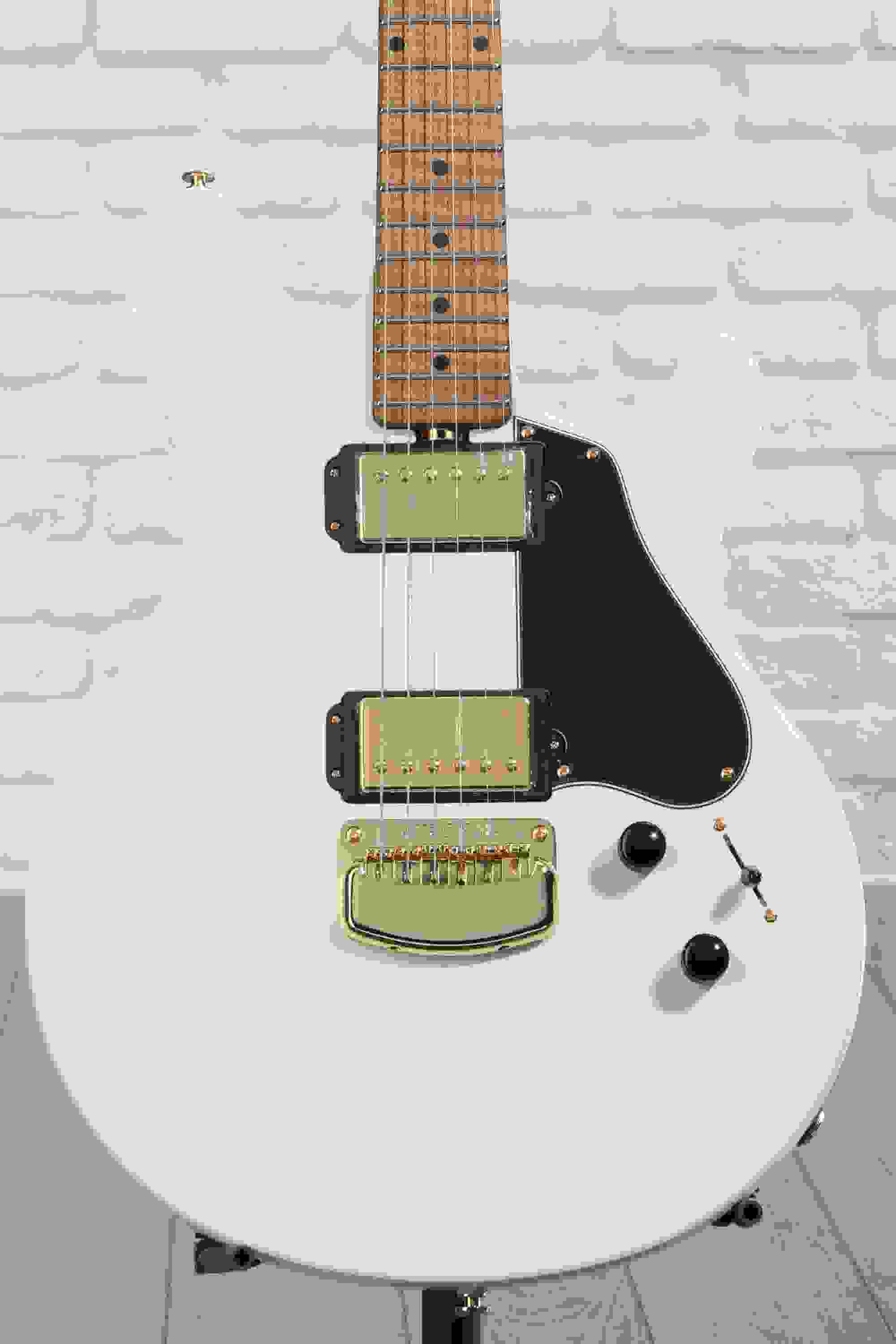 Ernie Ball Music Man Valentine HH Electric Guitar - Ivory White ...