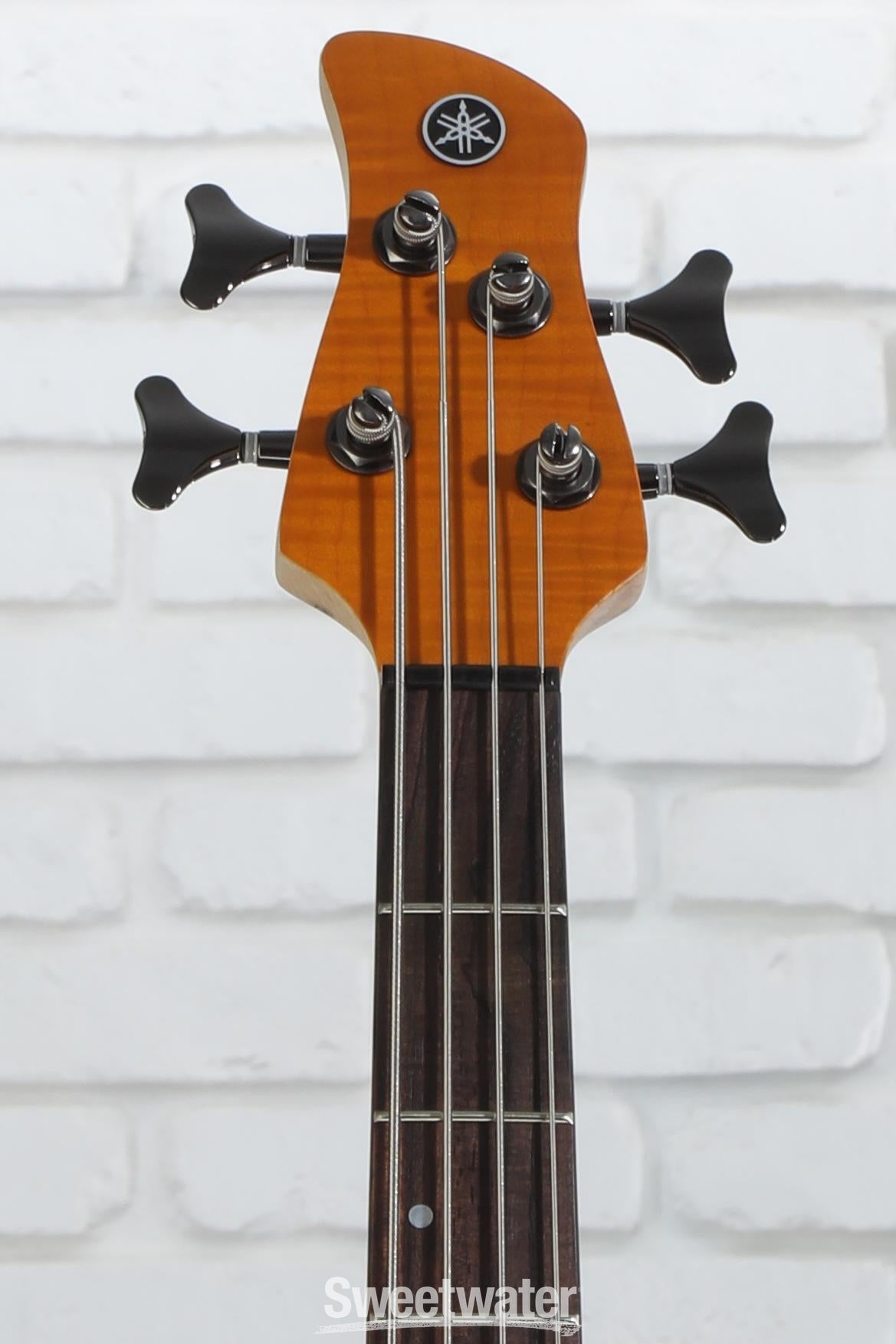 Yamaha TRBX604FM 4-string Bass Guitar - Matte Amber | Sweetwater