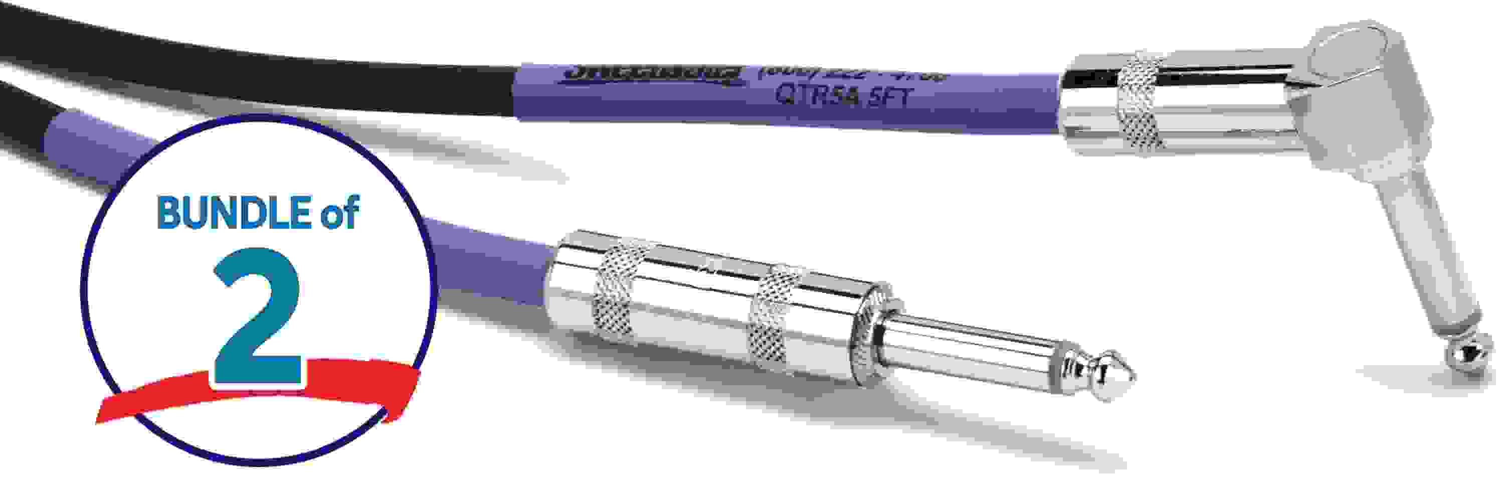 Pro Co EGL-5 Excellines Straight to Right Angle Instrument Cable (2 ...