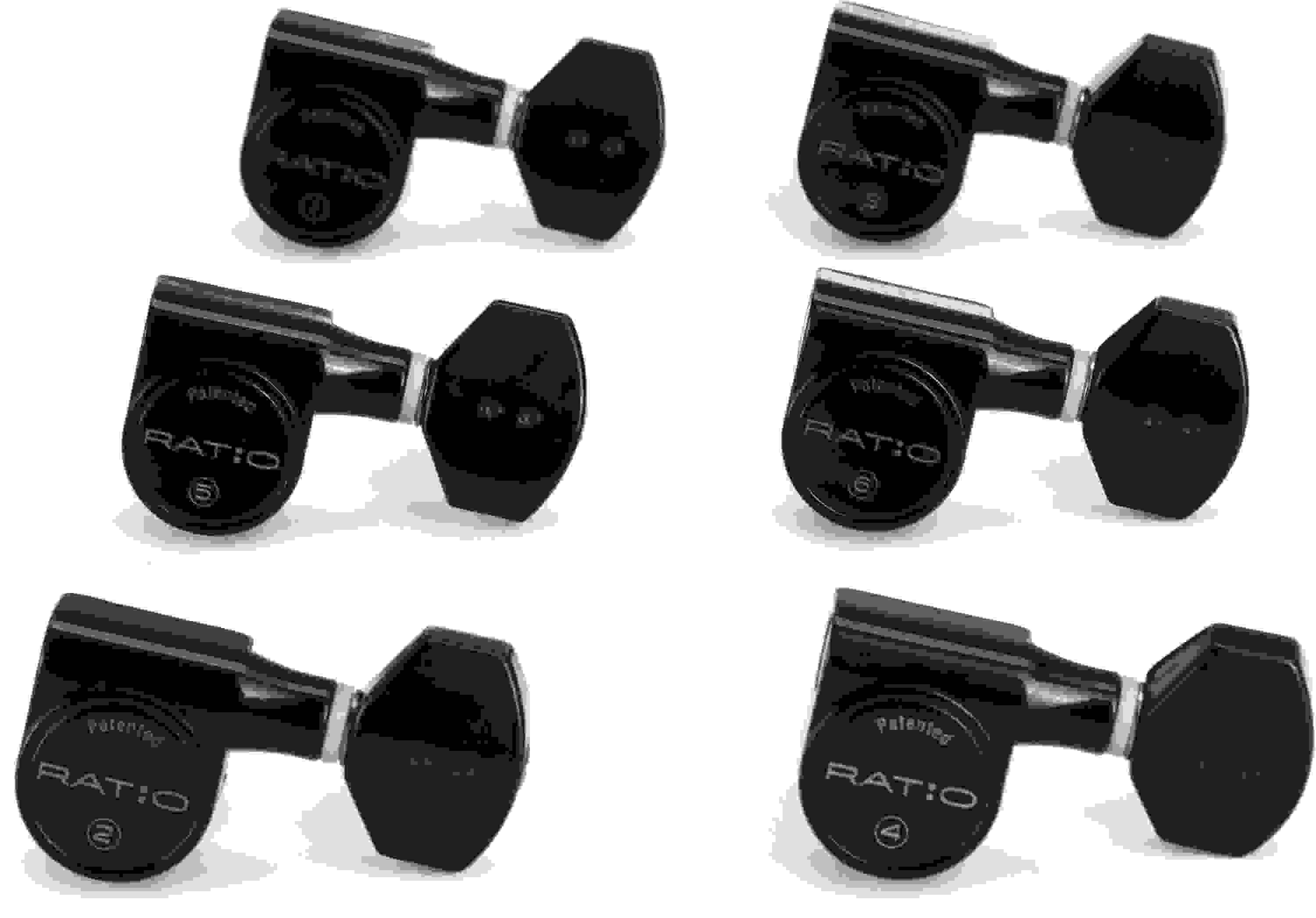 Graph Tech PRN-2721-B0 Ratio 6 In-Line Electric Guitar 2-pin Machine ...