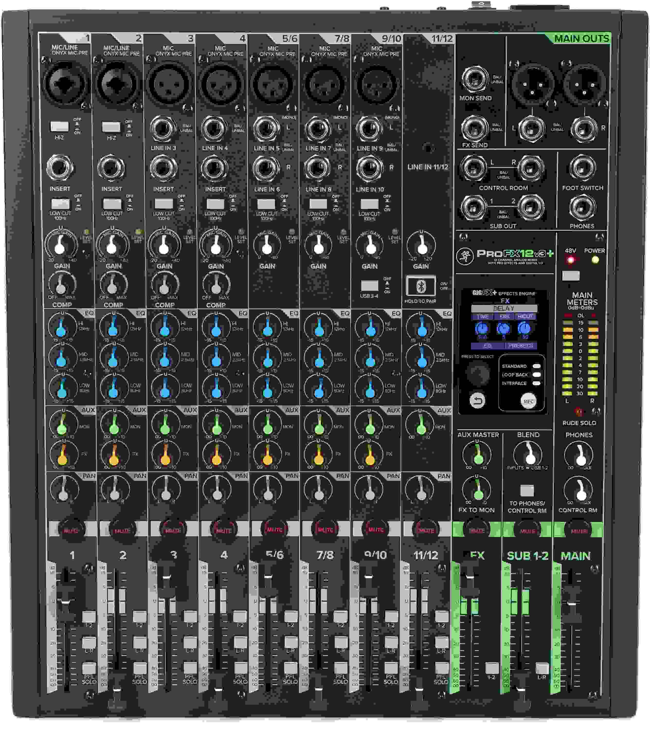 Mackie ProFX12v3+ 12-channel Mixer | Sweetwater