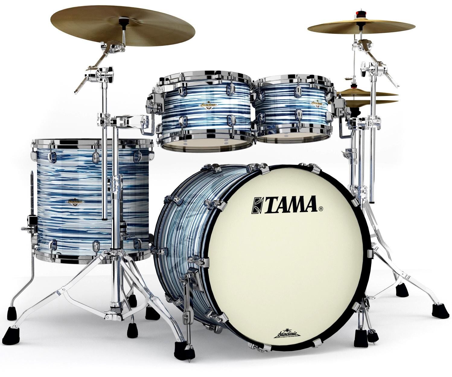Tama Starclassic Maple MR42TZBNS 4-piece Shell Pack - Blue and White ...