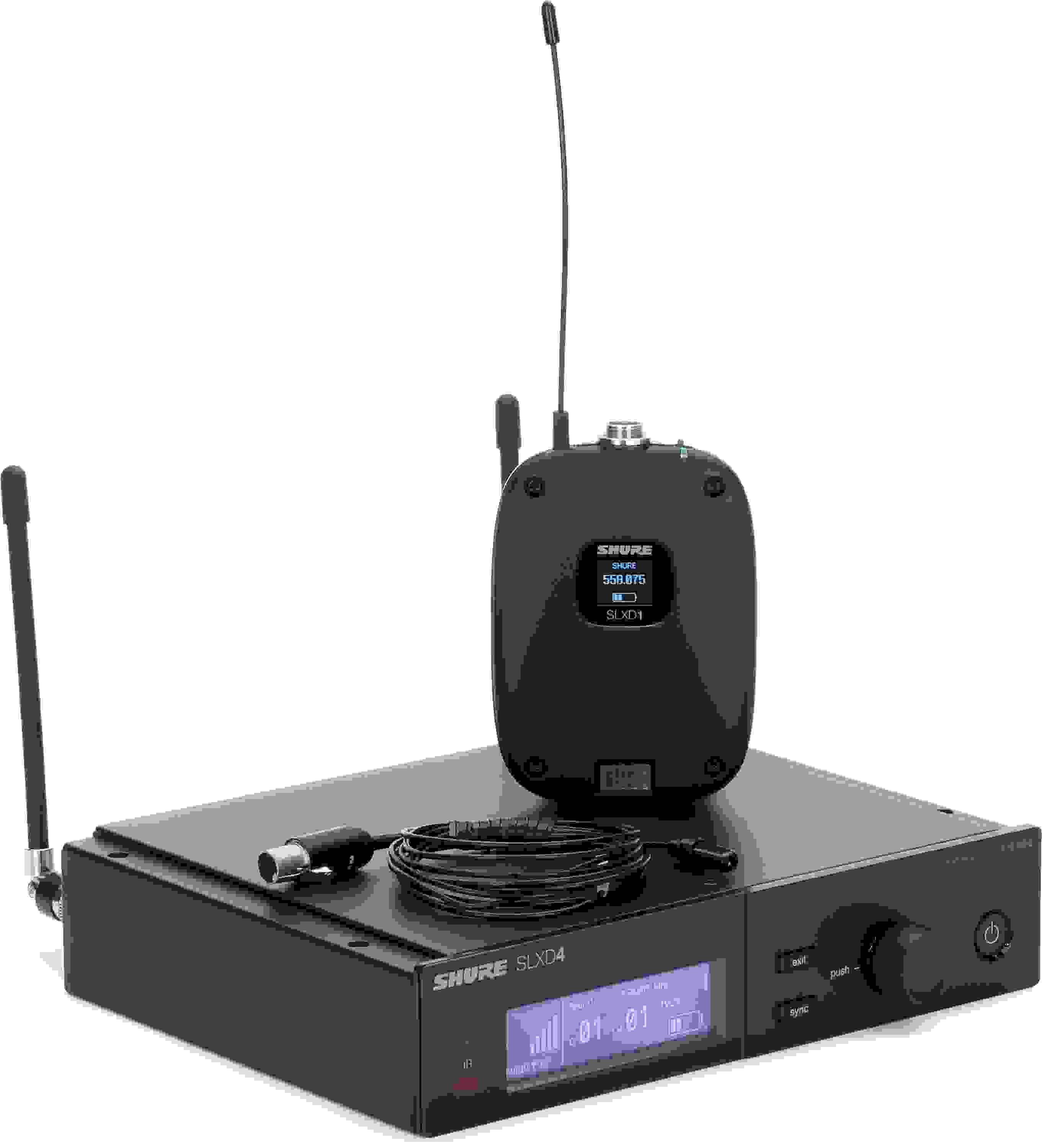 Shure SLXD14/UL4B Wireless Lavalier Microphone System - J52 Band | Sweetwater