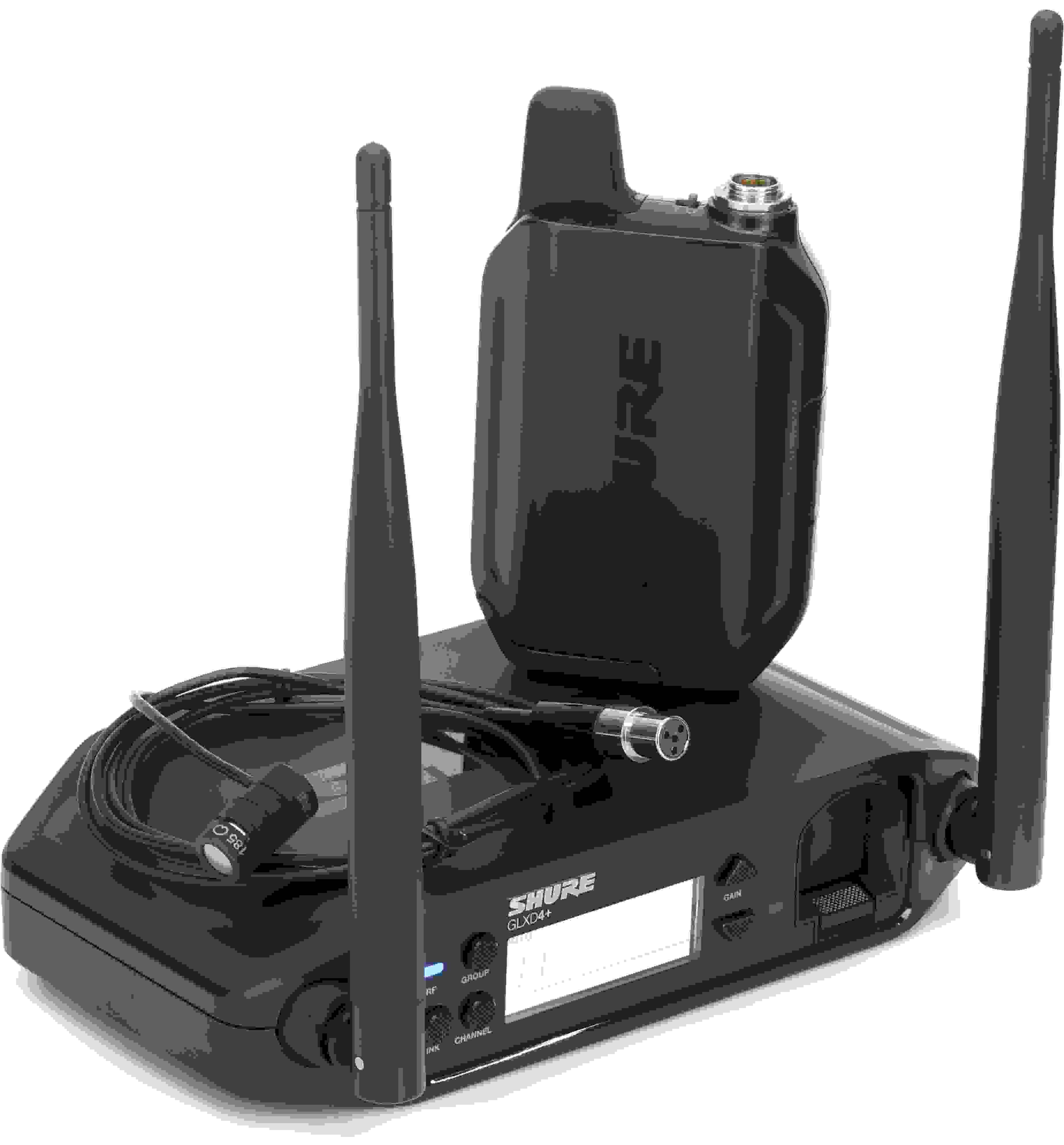 Shure GLXD14+/85 Digital Wireless Presenter System with WL185 Lavalier Microphone | Sweetwater