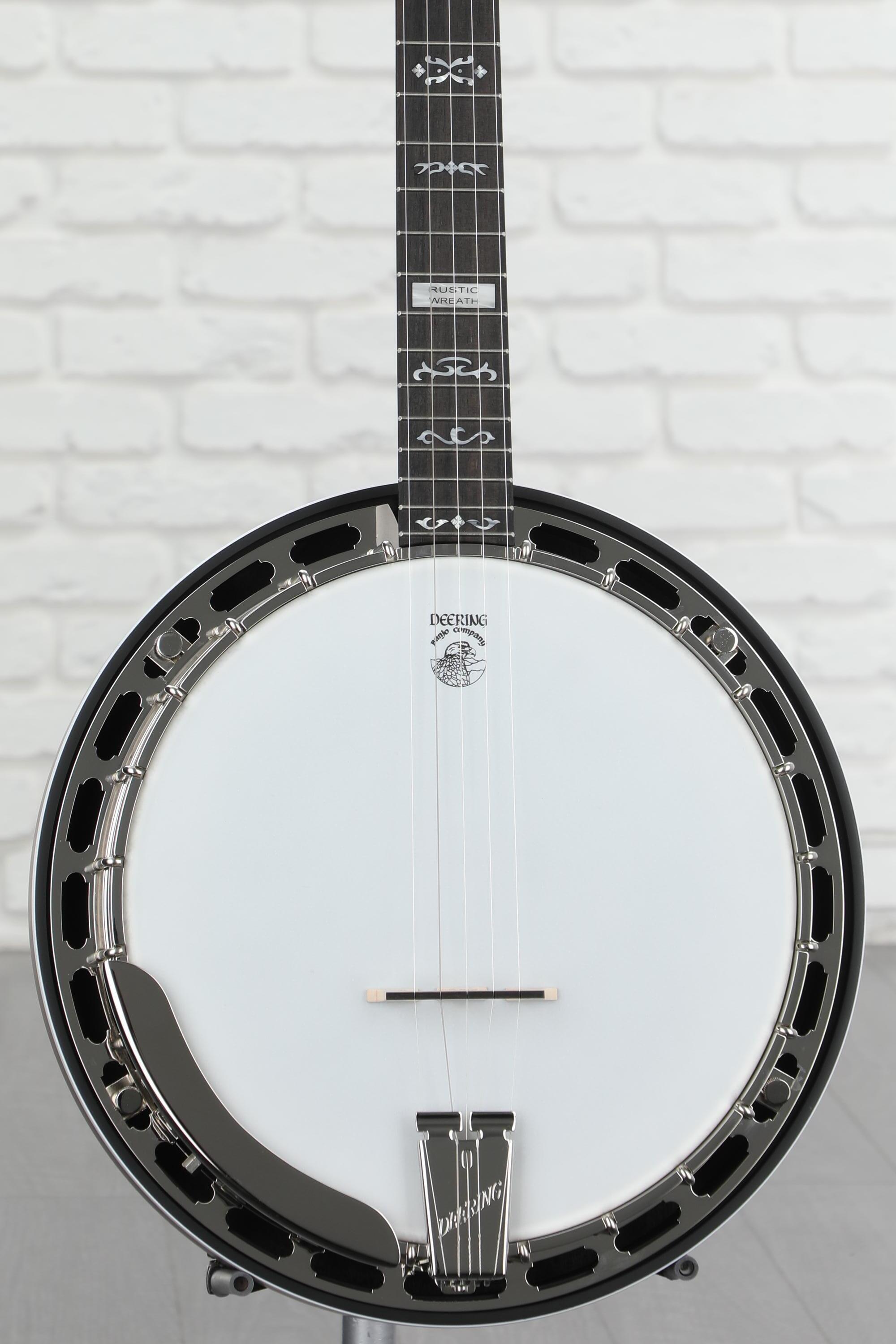 Deering Rustic Wreath 5-string Resonator Banjo - Dark Walnut | Sweetwater
