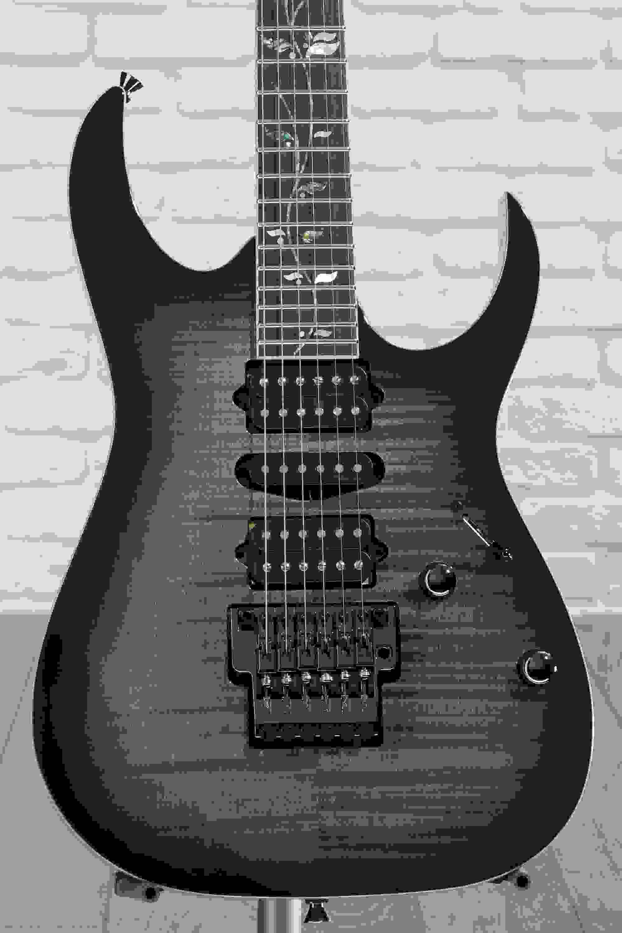 Ibanez J Custom RG8570 Electric Guitar - Black Rutile | Sweetwater