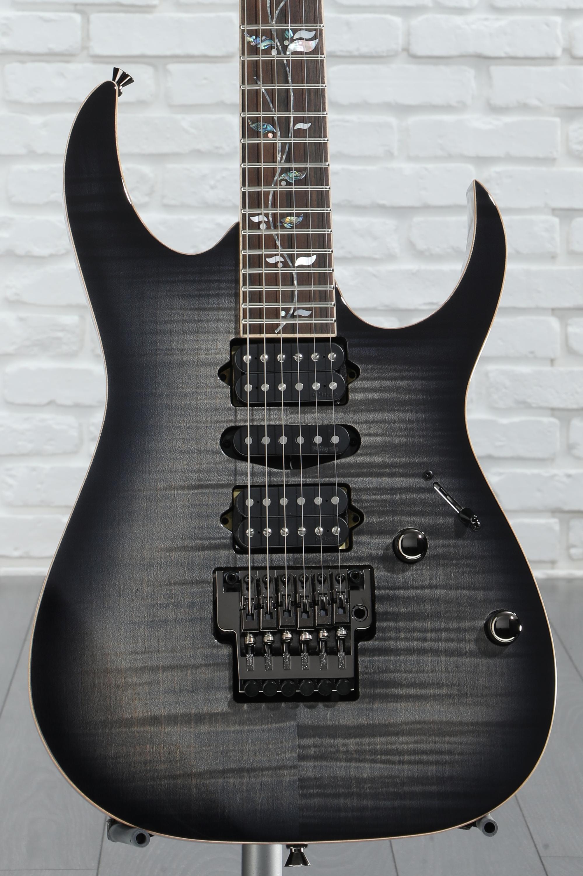 Ibanez J Custom RG8570 Electric Guitar - Black Rutile | Sweetwater