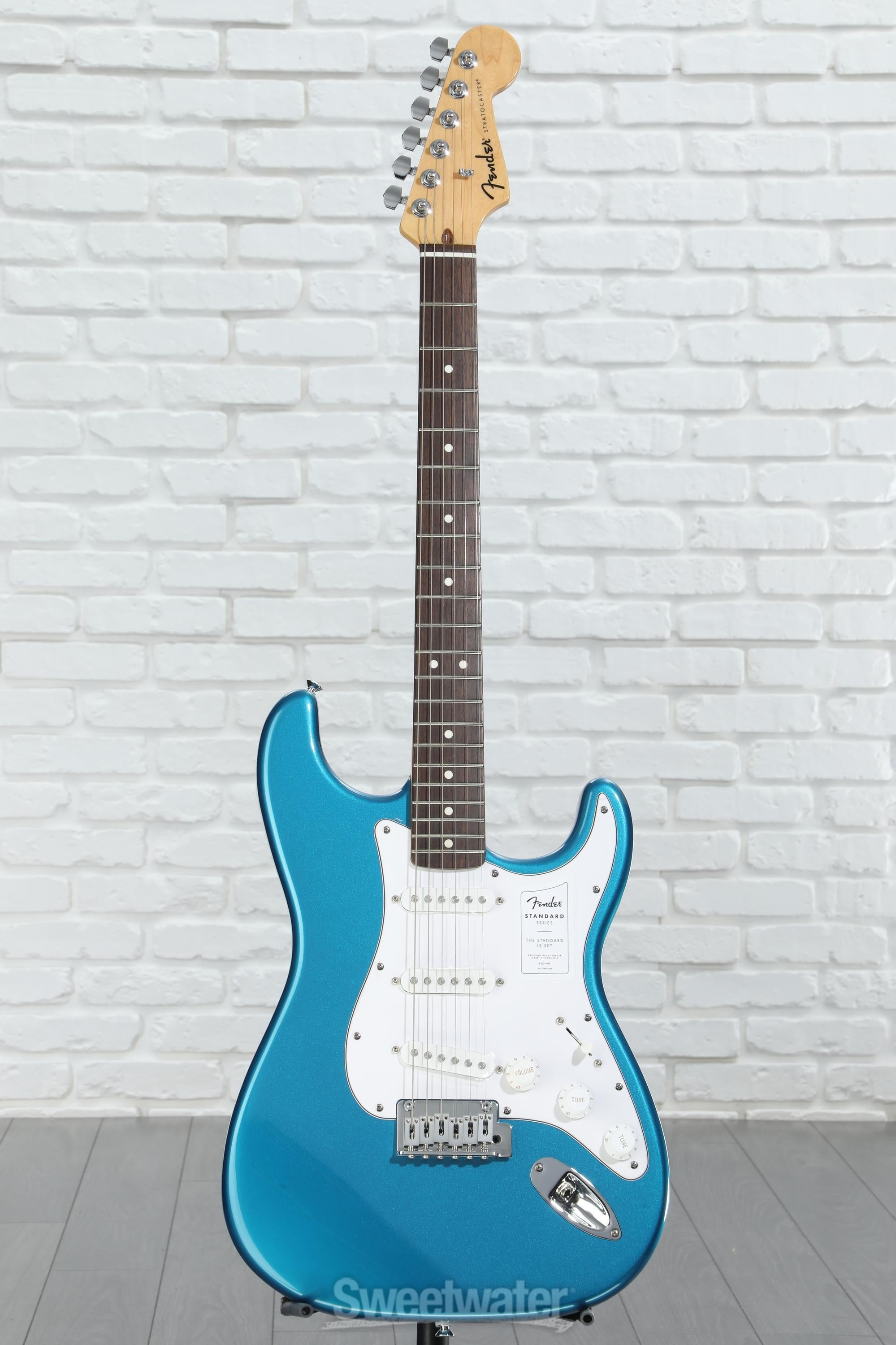 Fender Standard Stratocaster Electric Guitar - Aqua Marine Metal ...