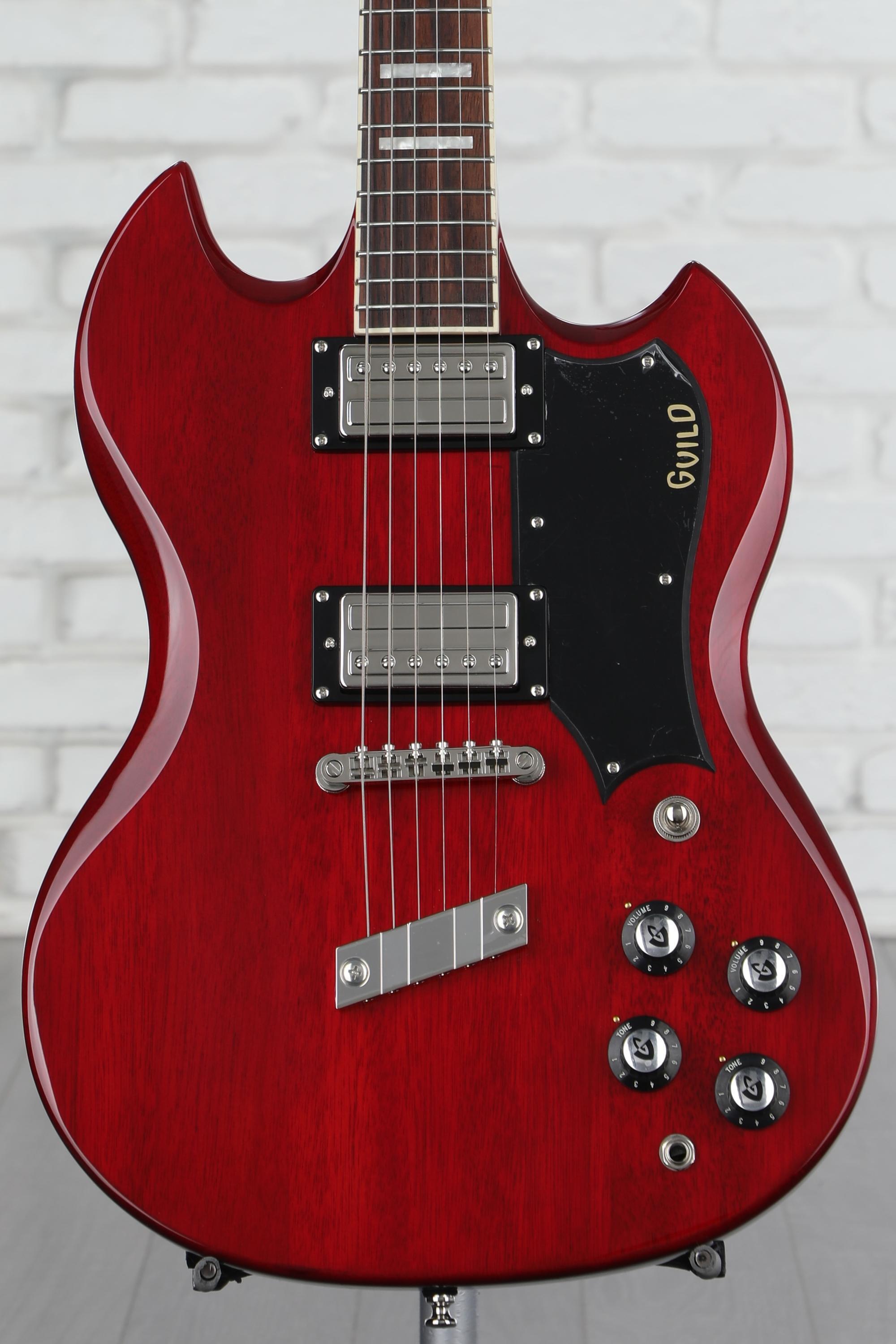 Guild Polara Deluxe Electric Guitar - Cherry Red | Sweetwater