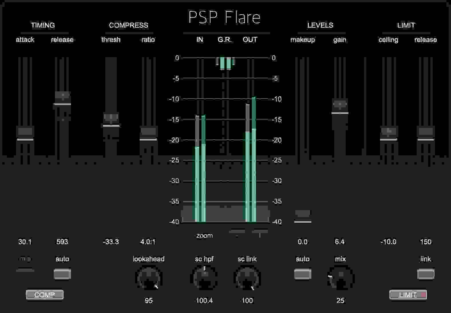 PSP Audioware Flare Compression & Dynamics Plug-in | Sweetwater