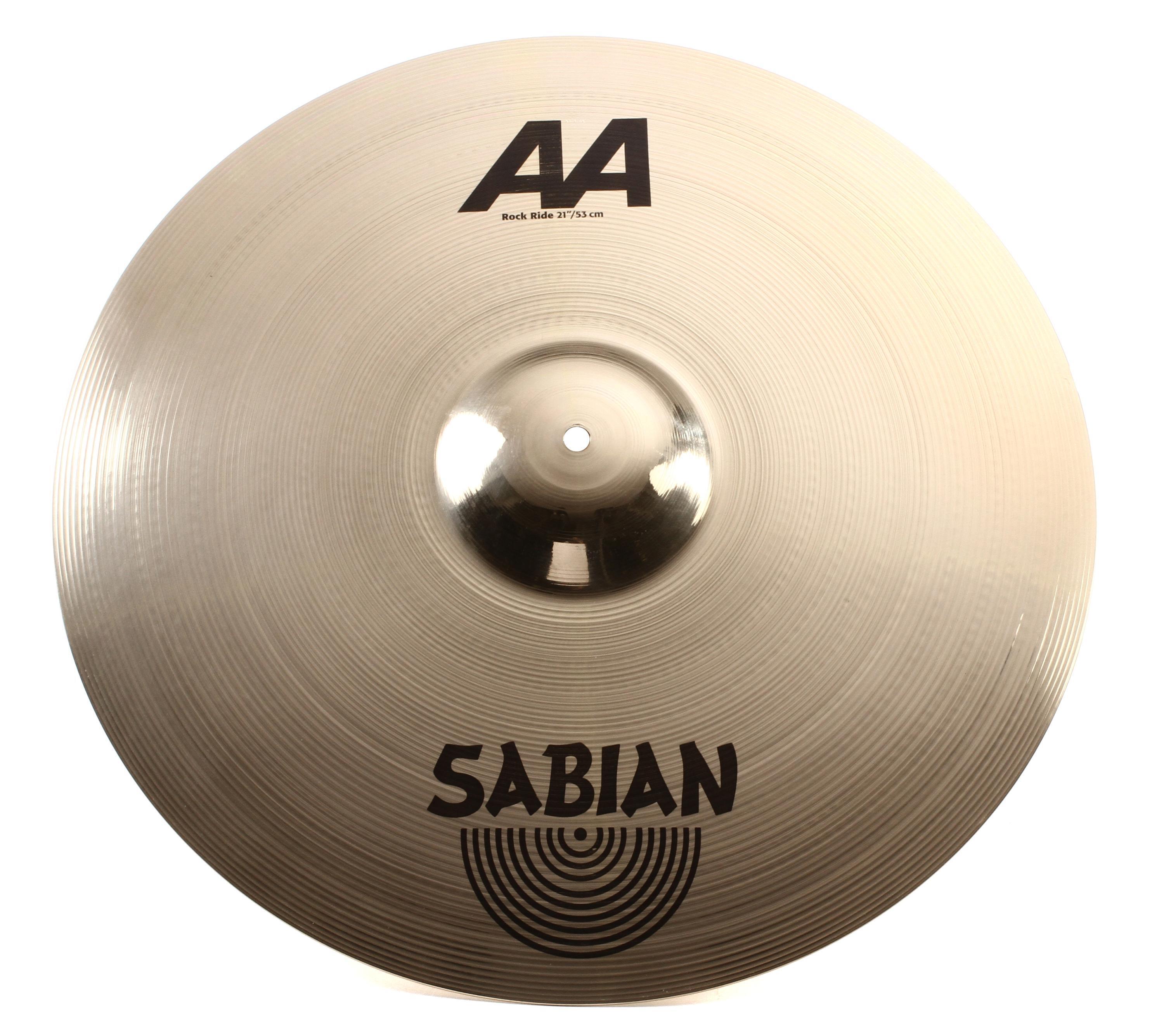 Sabian 21 inch AA Rock Ride Cymbal - Brilliant Finish | Sweetwater