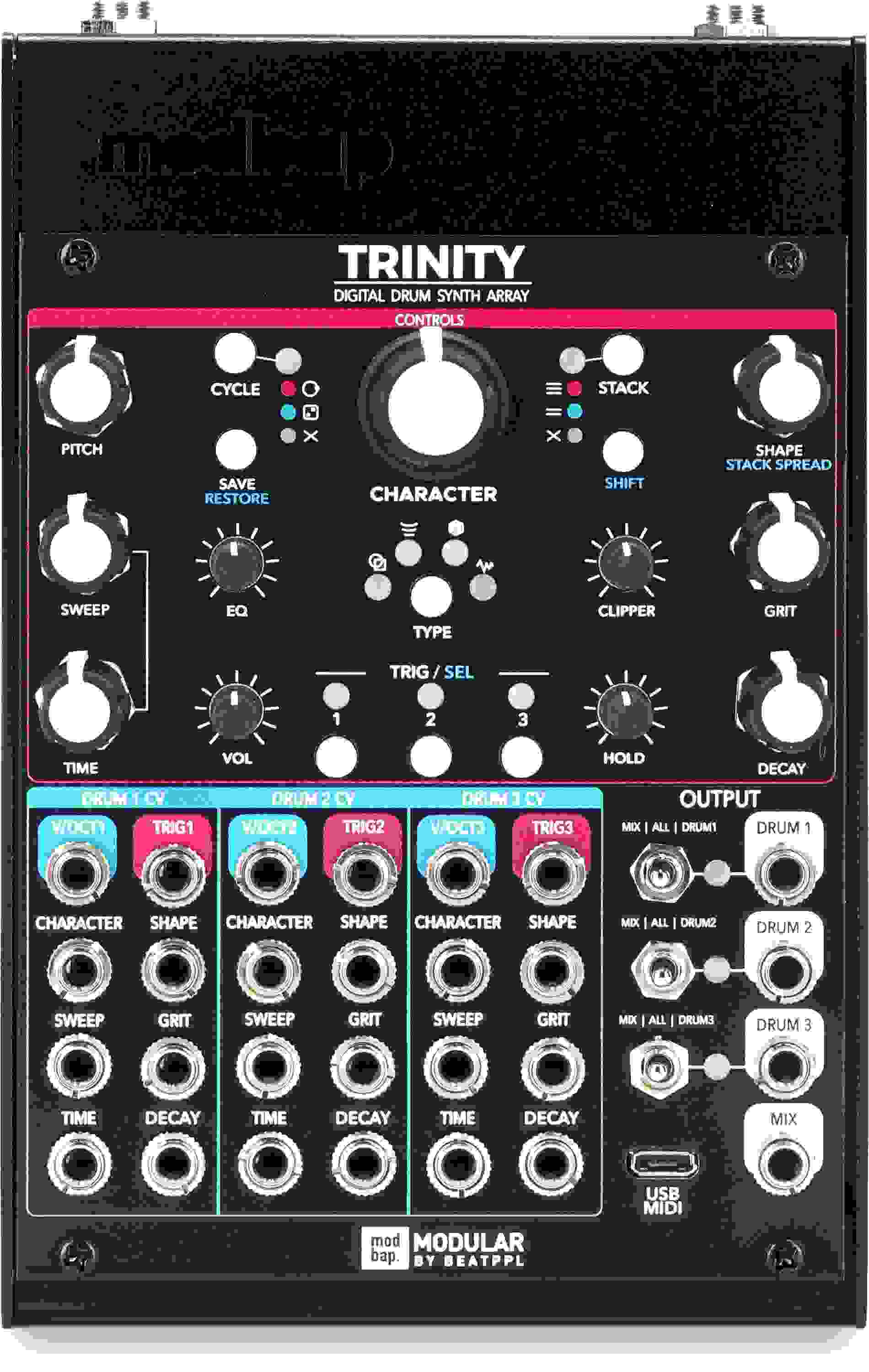 Modbap Modular Trinity Mini System Tabletop Eurorack Performance Bundle | Sweetwater