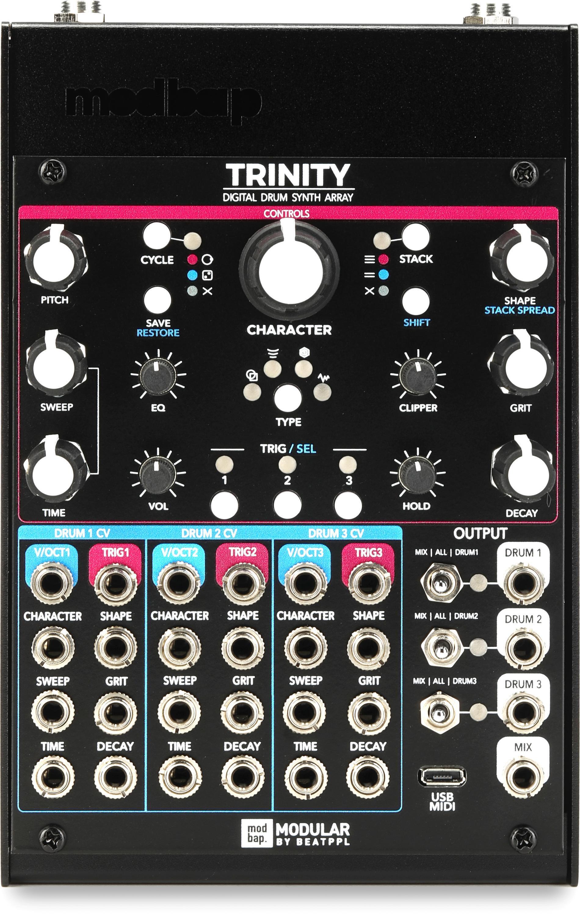 Modbap Modular Trinity Mini System Tabletop Eurorack Performance Bundle ...