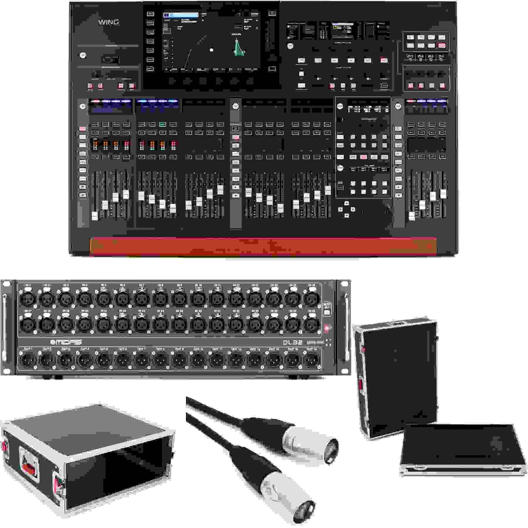 Behringer WING 48-channel Digital Mixer with Midas DL32 Stage Box ...