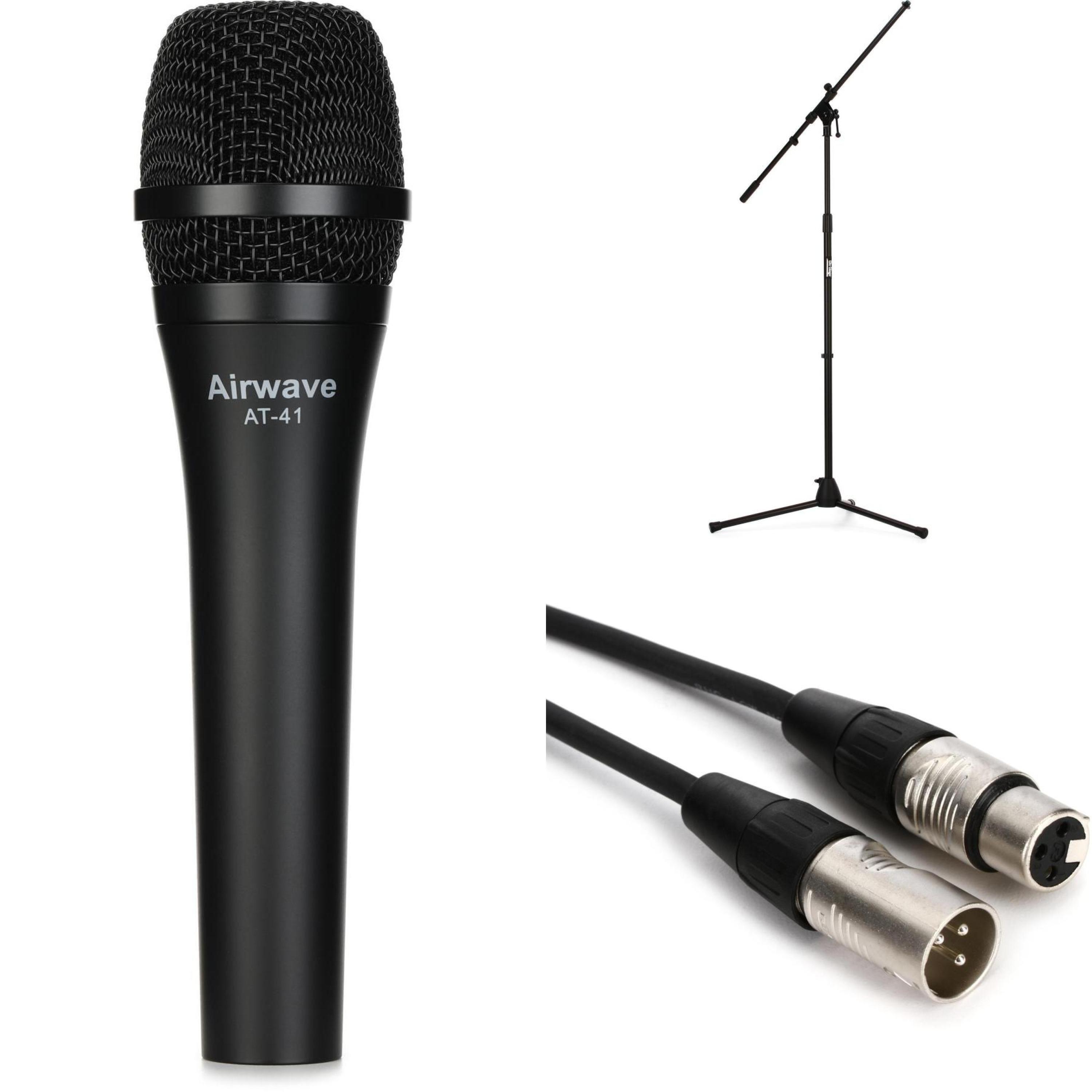 Airwave Technologies AT-41 Dynamic Microphone with Stand and Cable ...