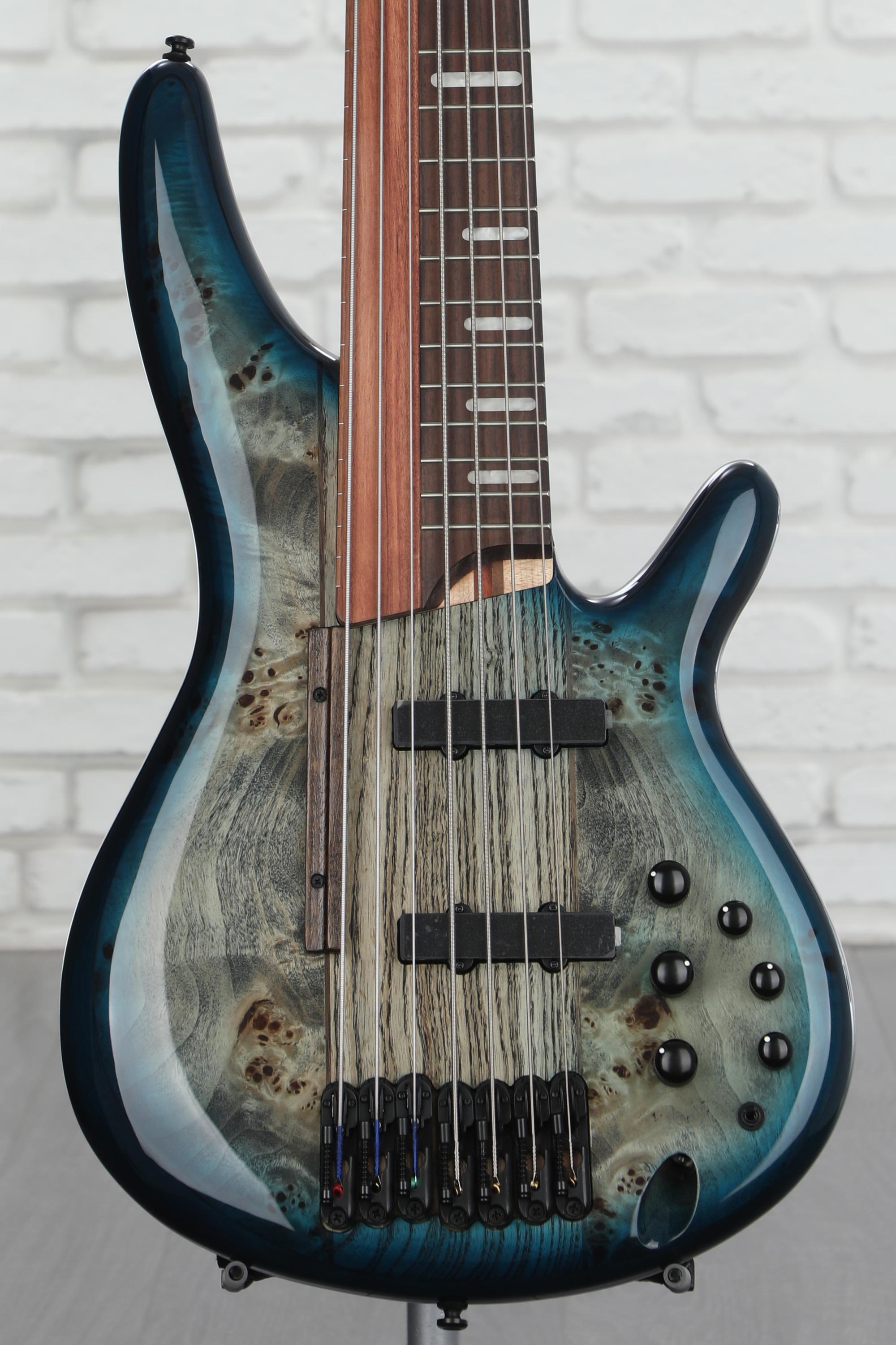 Ibanez Bass Workshop SRAS7 Ashula 7-string Bass Guitar - Cosmic Blue ...