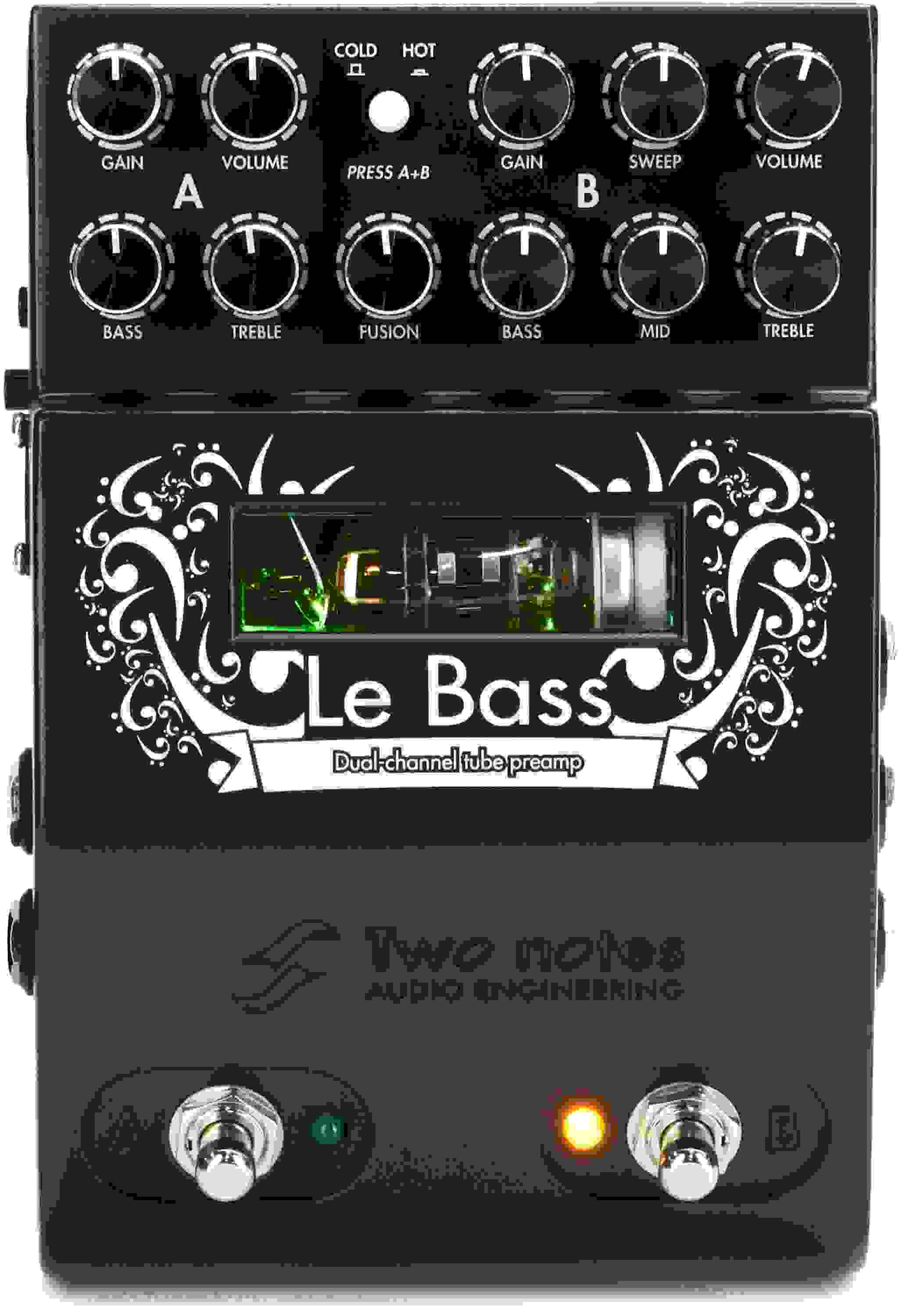 Two Notes Le Bass 2-channel Tube Bass Preamp Pedal | Sweetwater