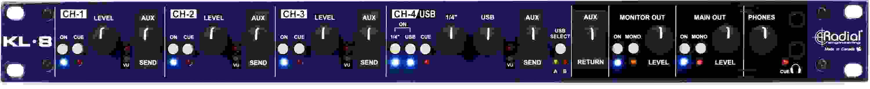 Radial KL-8 Rackmount Keyboard Mixer | Sweetwater