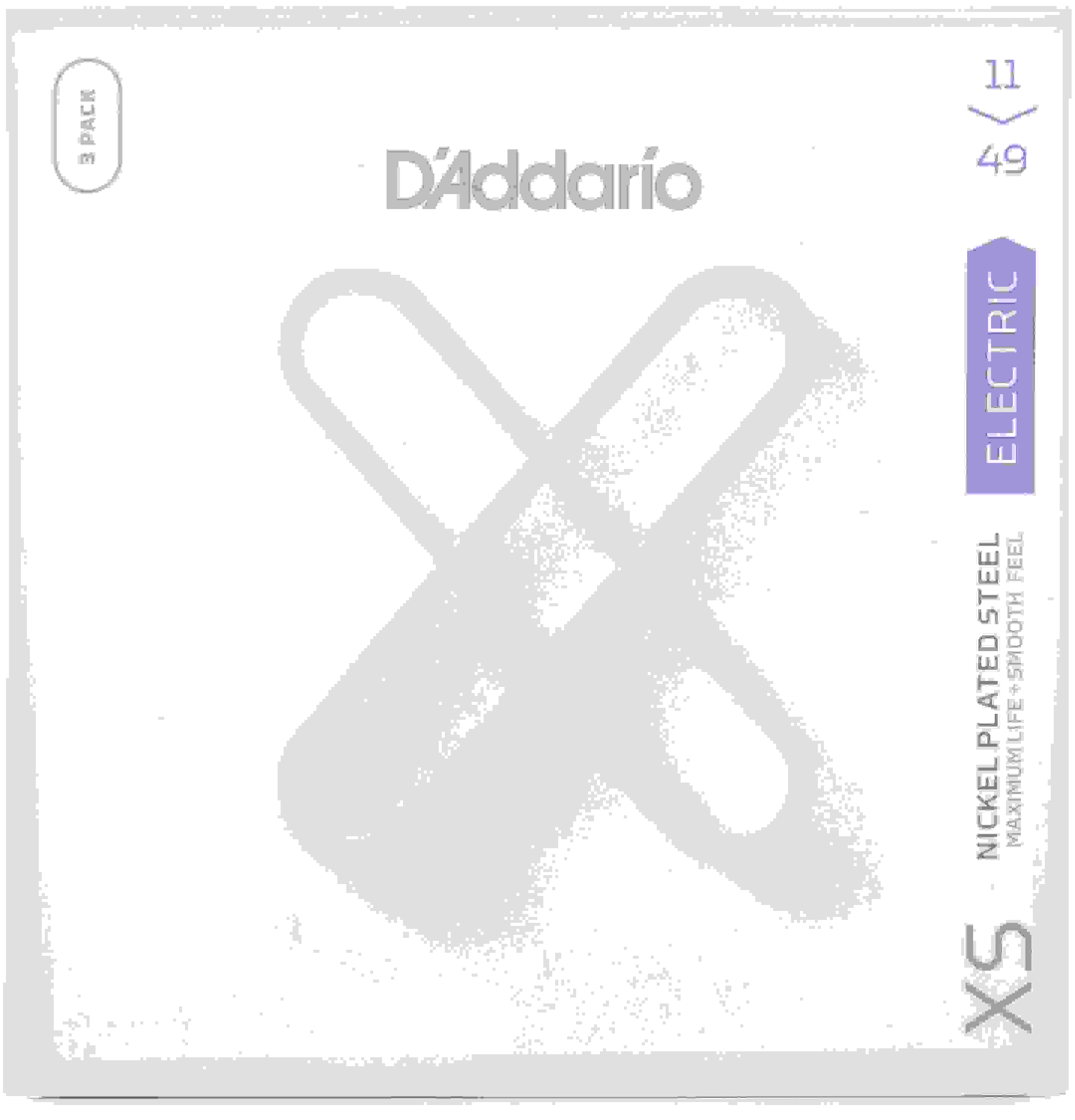 D'Addario XSE1149 XS Nickel-plated Steel Coated Electric Guitar Strings ...