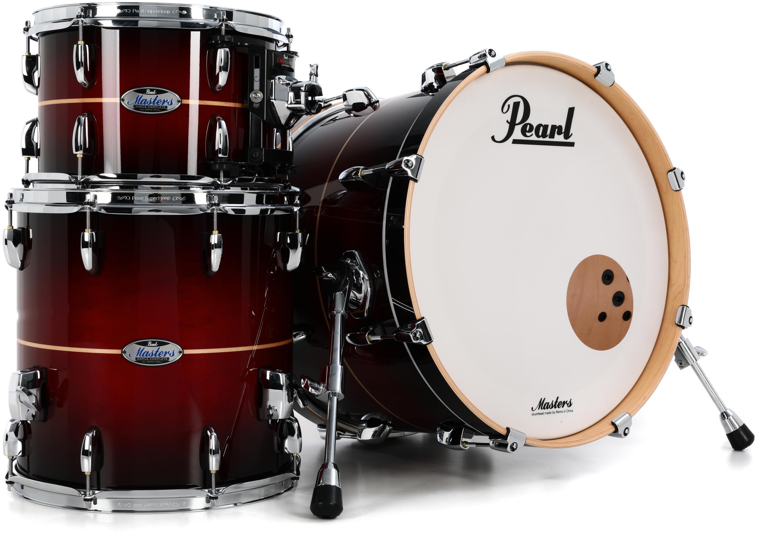Pearl Masters Maple Complete MCT903XP/C 3-piece Shell Pack - Red Burst ...