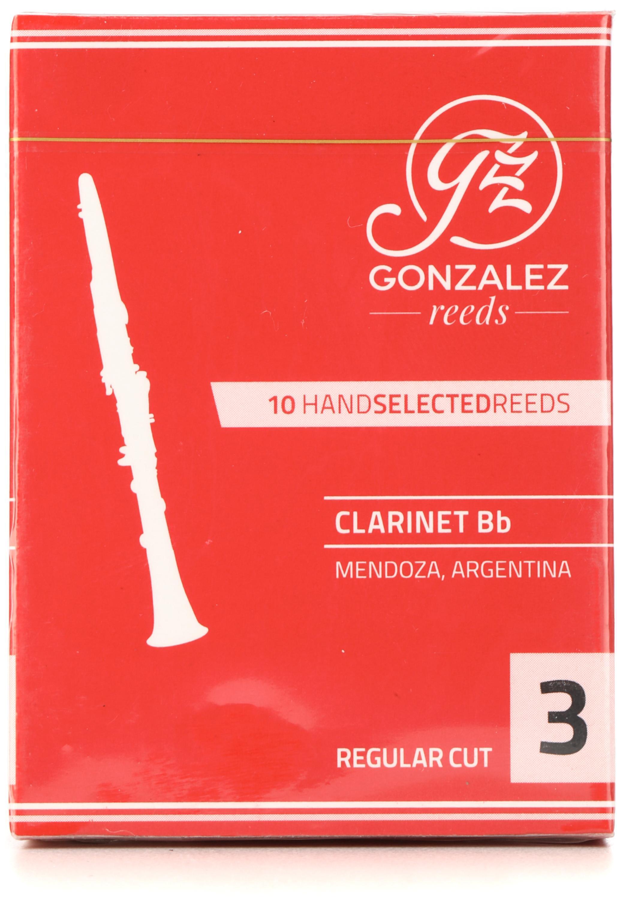Gonzalez Reeds Regular Cut Reeds for Bb Clarinet - 3.0 (10-pack ...