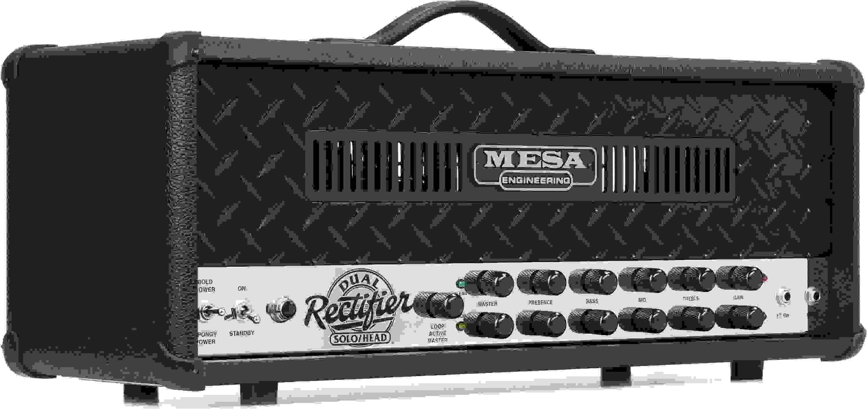 Mesa/Boogie '90s Dual Rectifier 100-watt Amplifier Head - Black Diamond Faceplate | Sweetwater