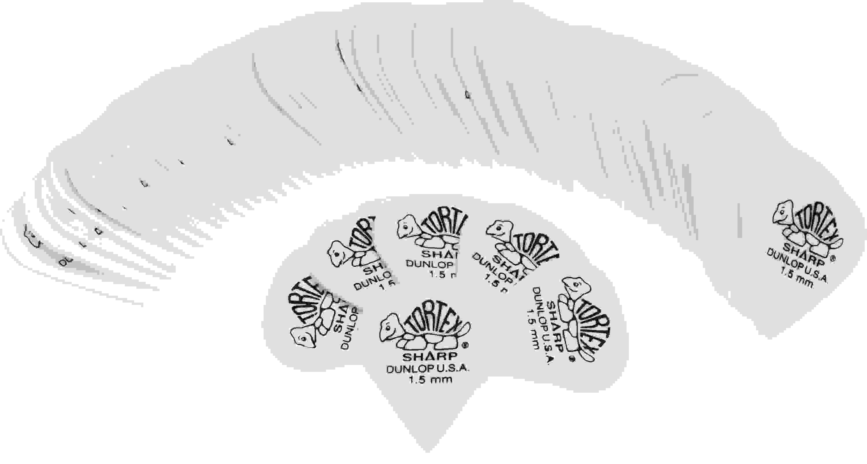 Dunlop Tortex Sharp Guitar Picks - 1.50mm White (72-pack) | Sweetwater
