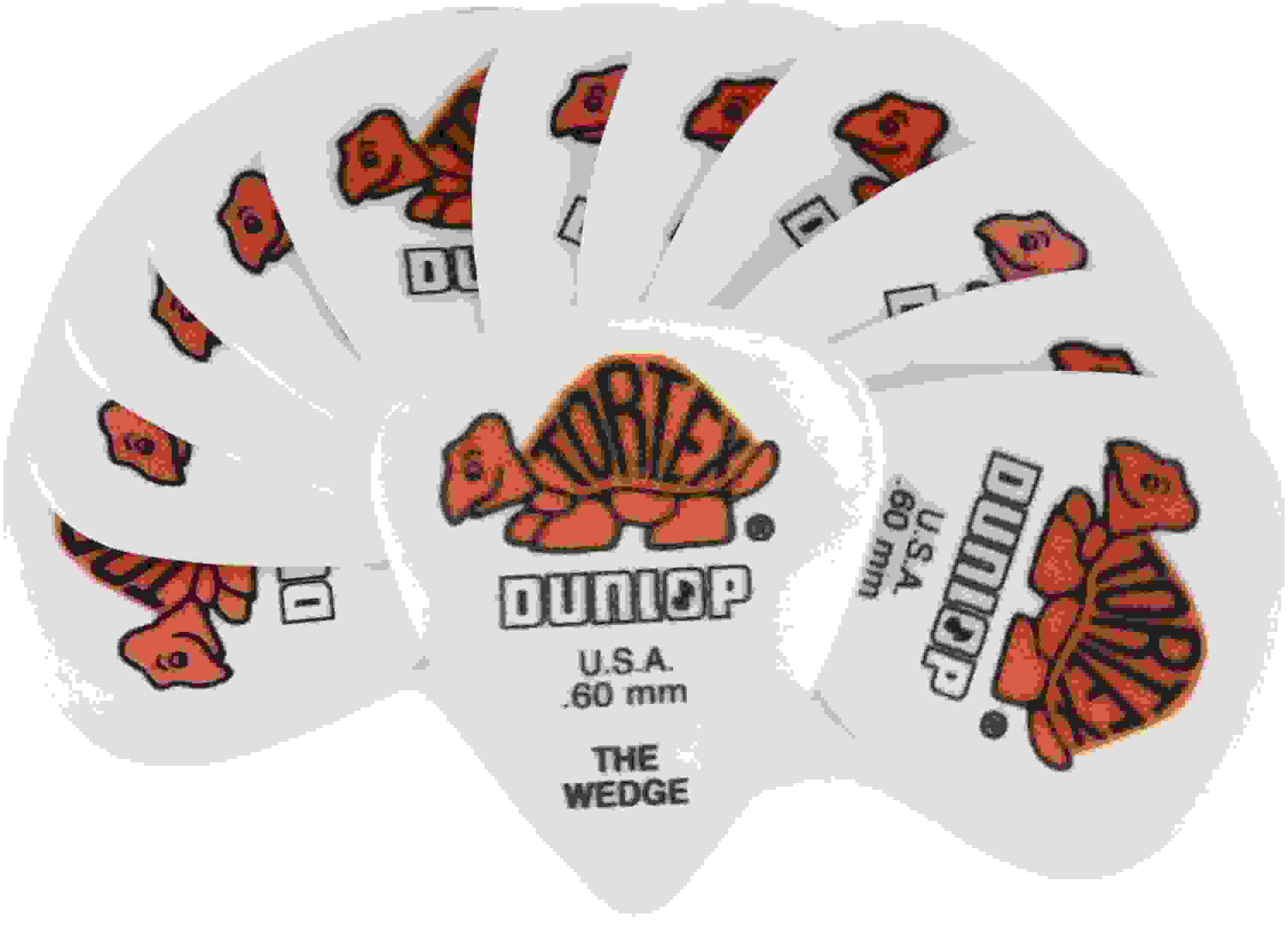 Dunlop Tortex Wedge Guitar Picks - .60mm, Orange, 12-pack | Sweetwater