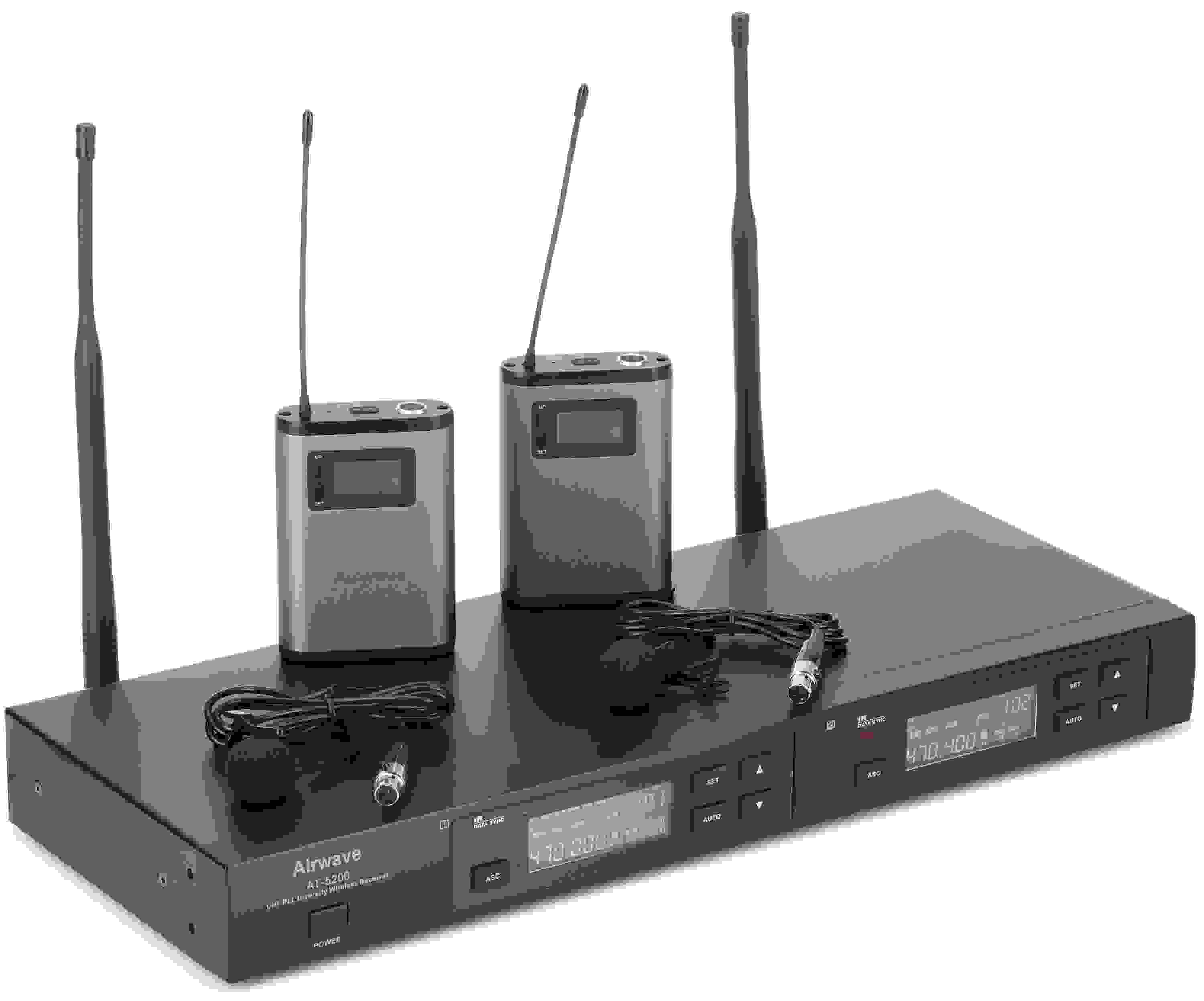 Airwave Technologies AT-5220 Dual-channel Wireless Lavalier Microphone ...