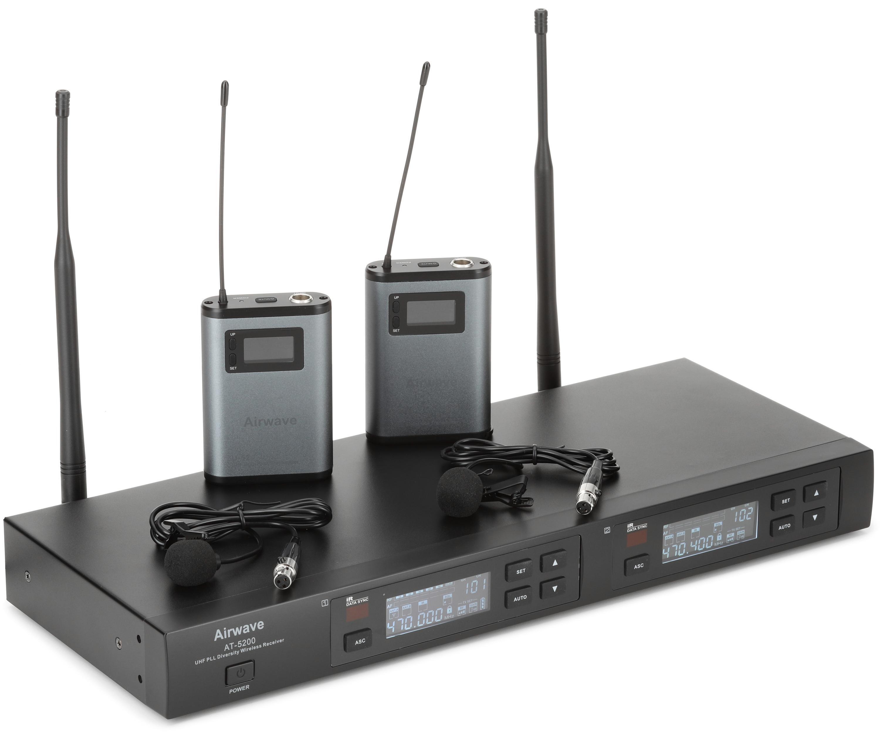 Airwave Technologies AT-5220 Dual-channel Wireless Lavalier Microphone ...