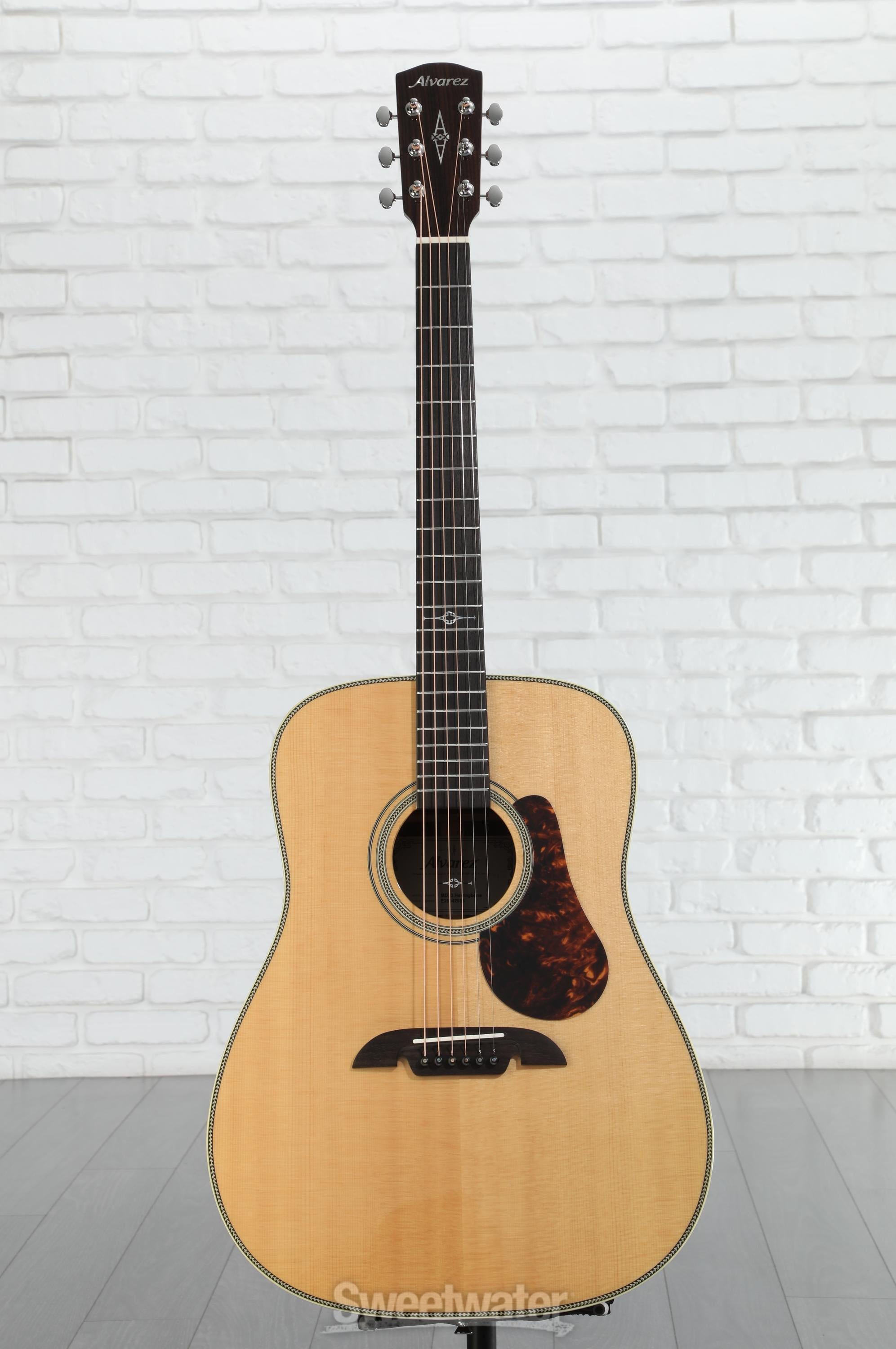 Alvarez MD70 Herringbone Masterworks Series Acoustic Guitar - Natural ...