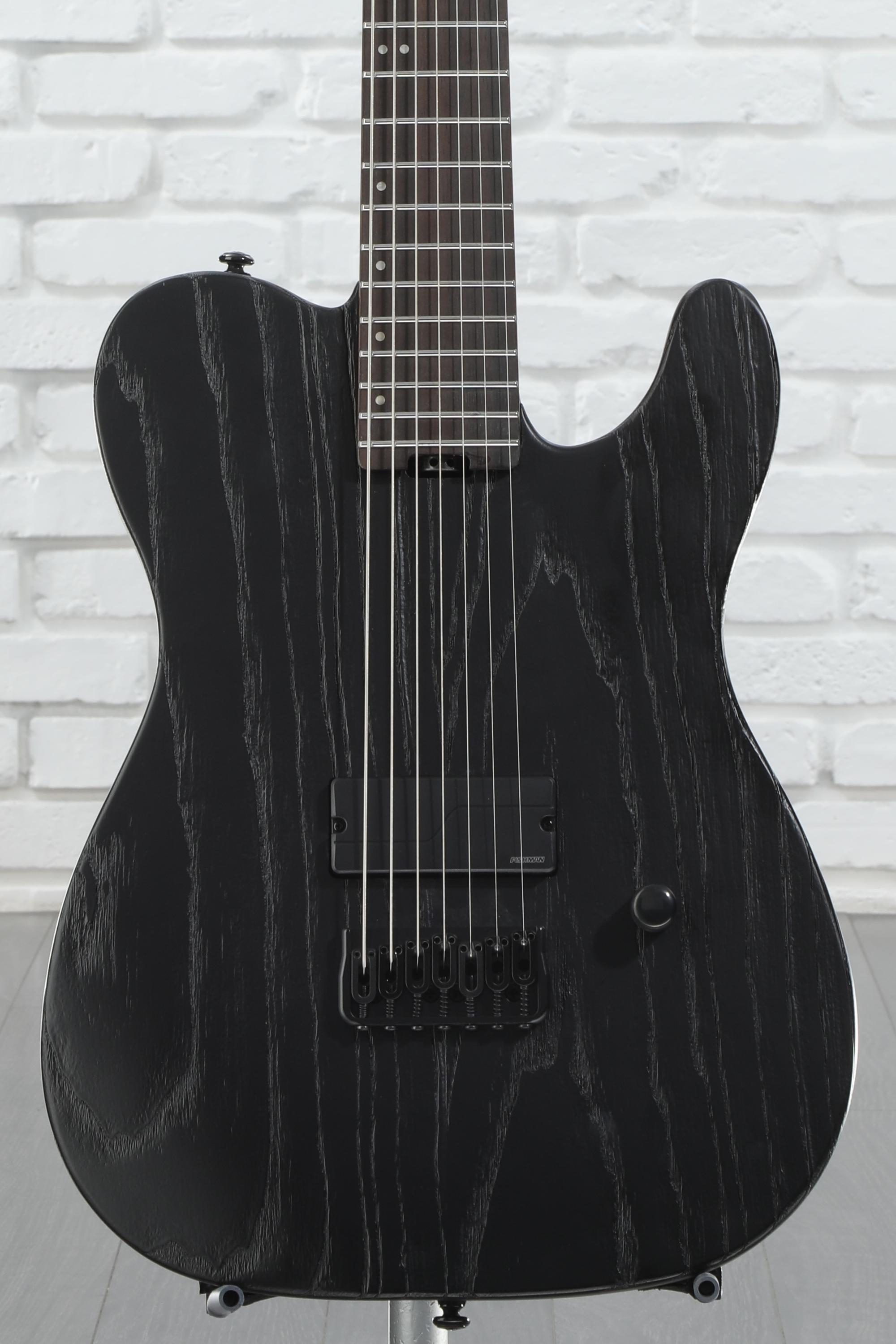 ESP LTD TE-1007B 7-string Baritone Electric Guitar - Black Blast ...