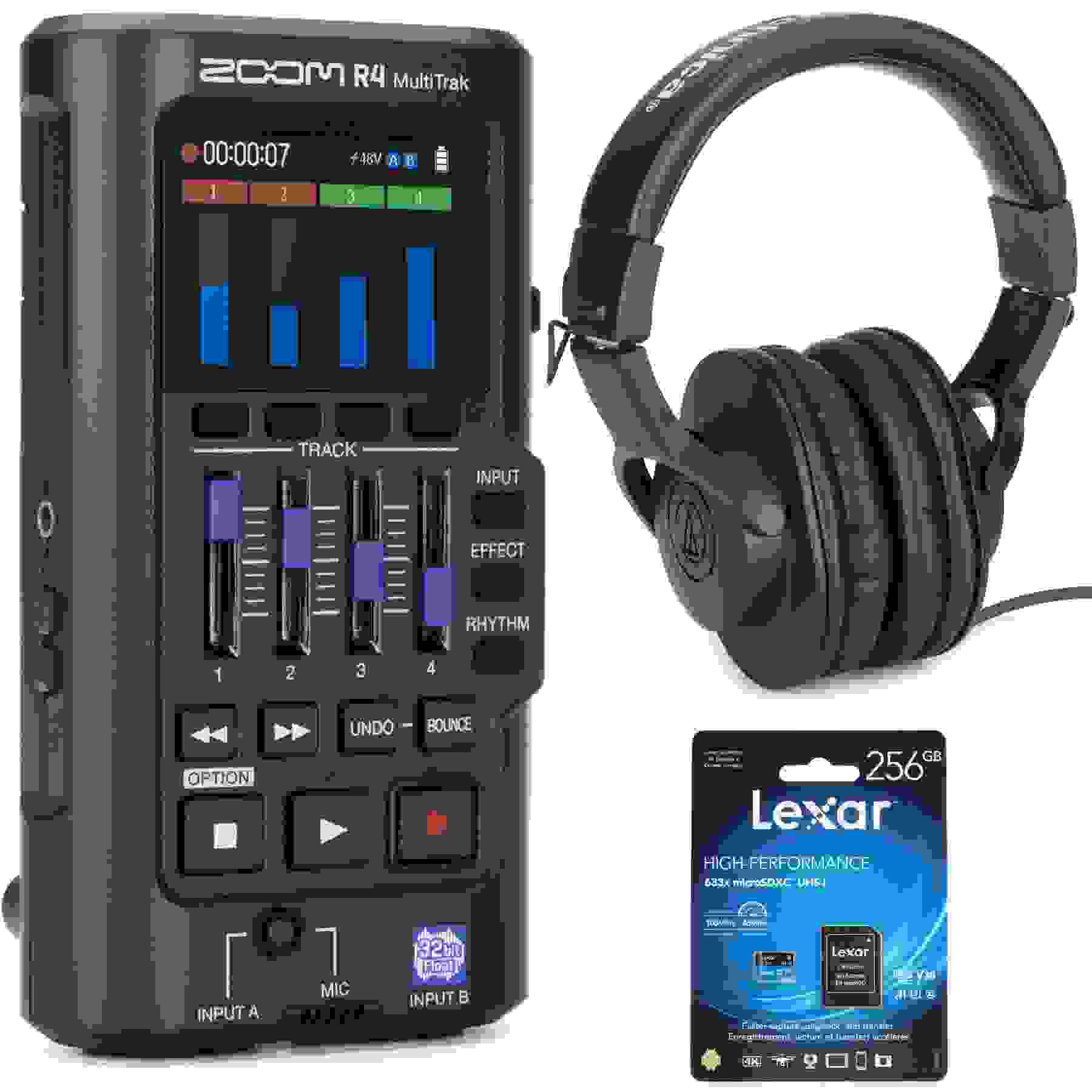 Zoom R4 MultiTrak SD Recorder and USB Audio Interface Bundle | Sweetwater
