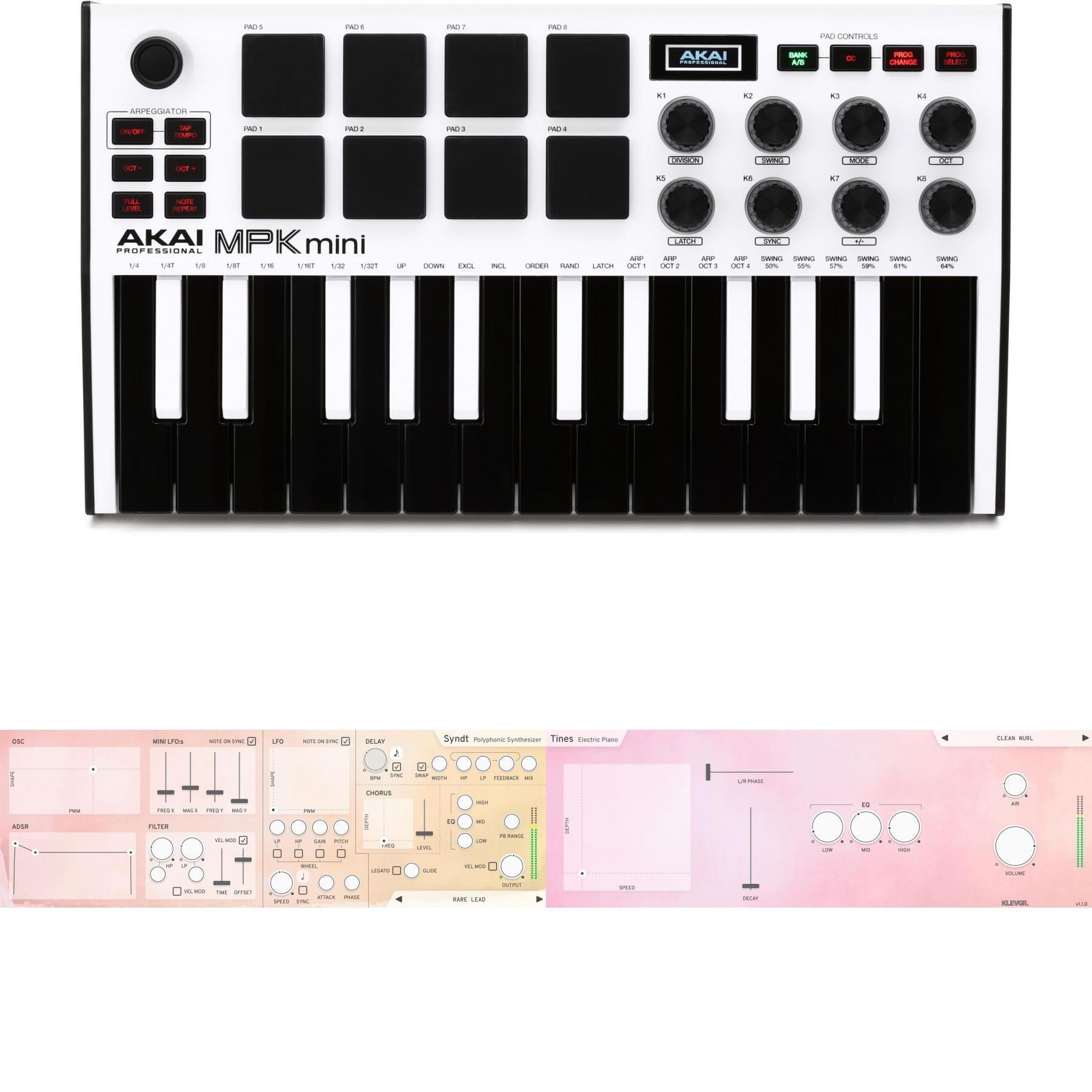 Akai Professional MPK Mini MK III Limited Edition White 25-key Keyboard ...