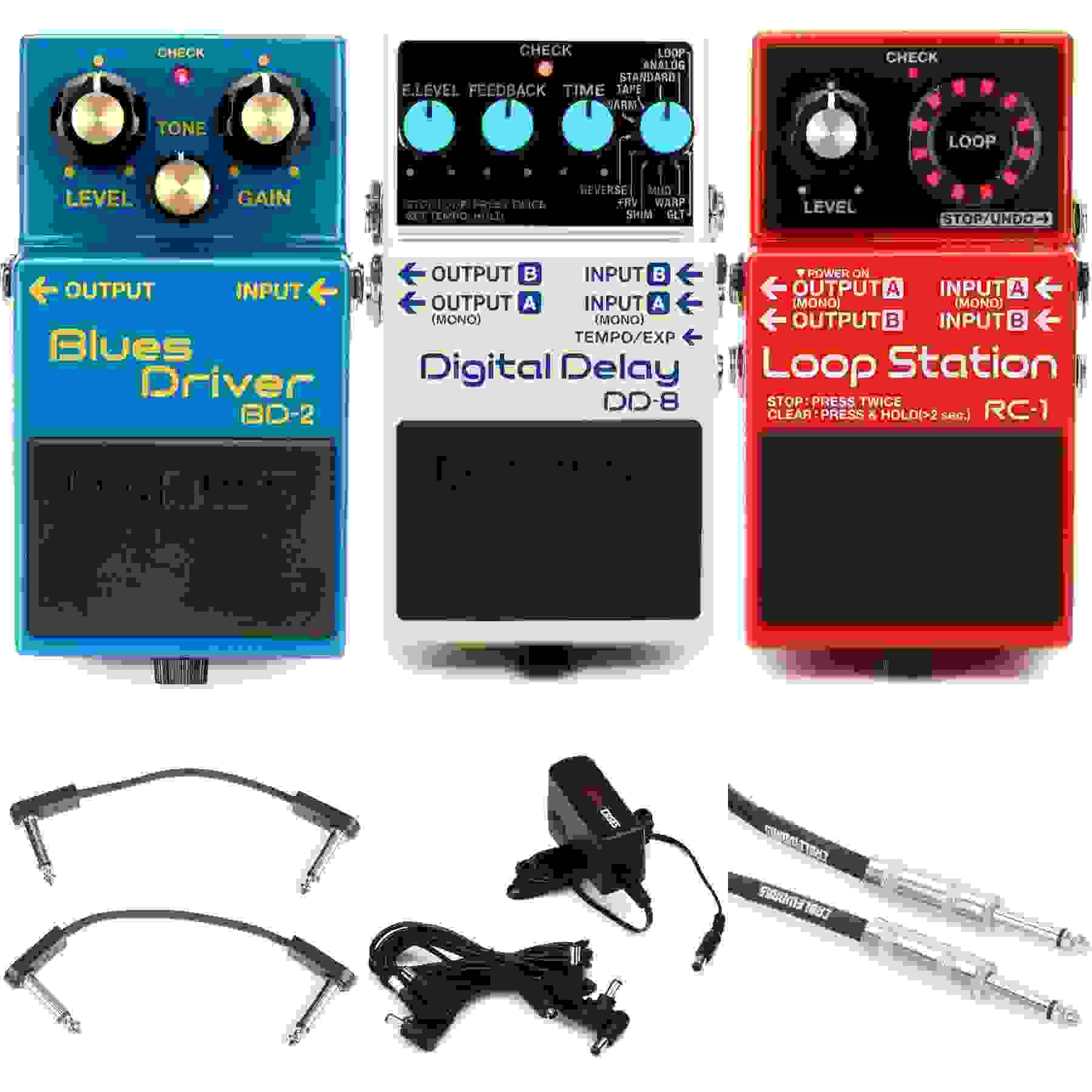 Boss Looper Essential Pedals Pack with Power Supply | Sweetwater