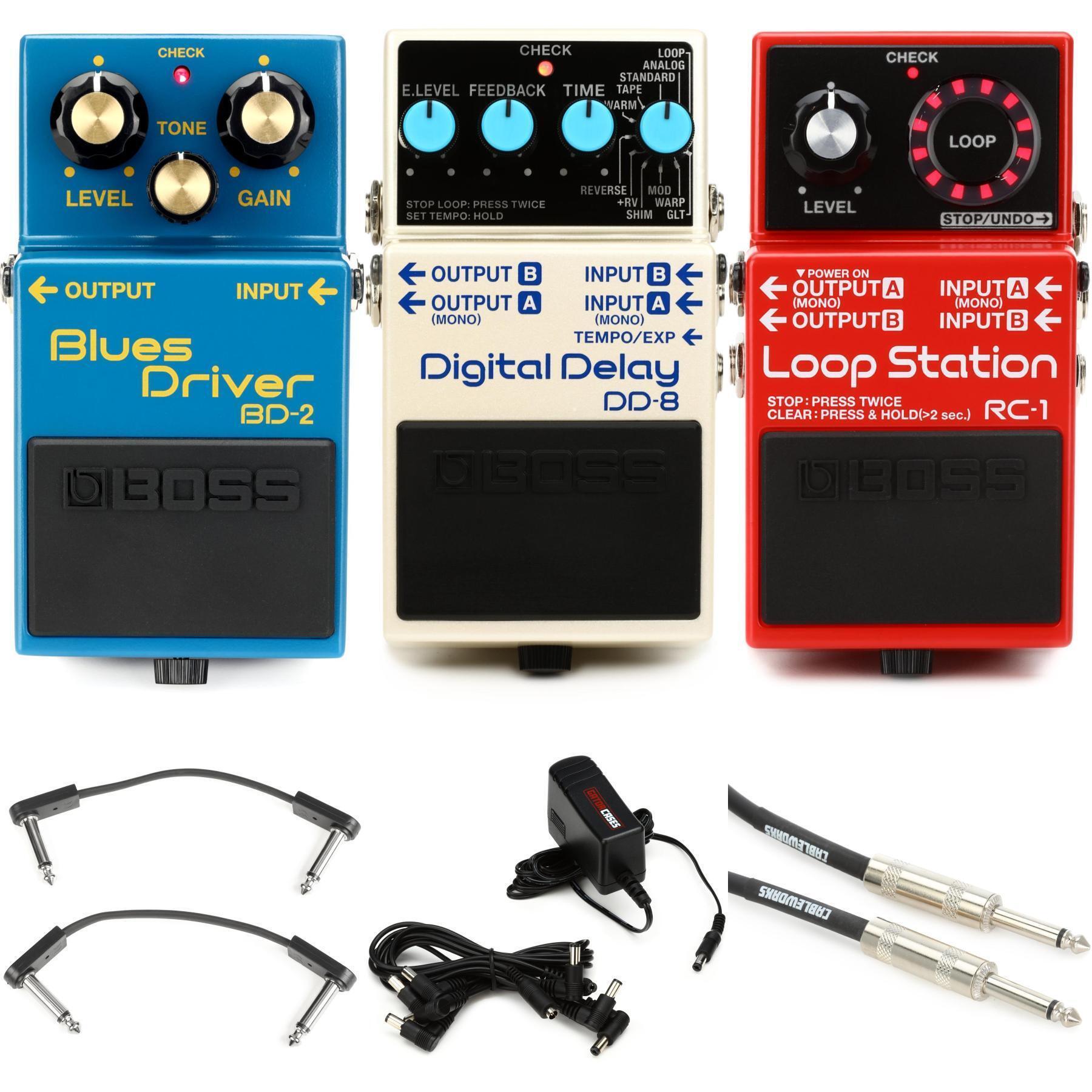 Boss Looper Essential Pedals Pack with Power Supply | Sweetwater